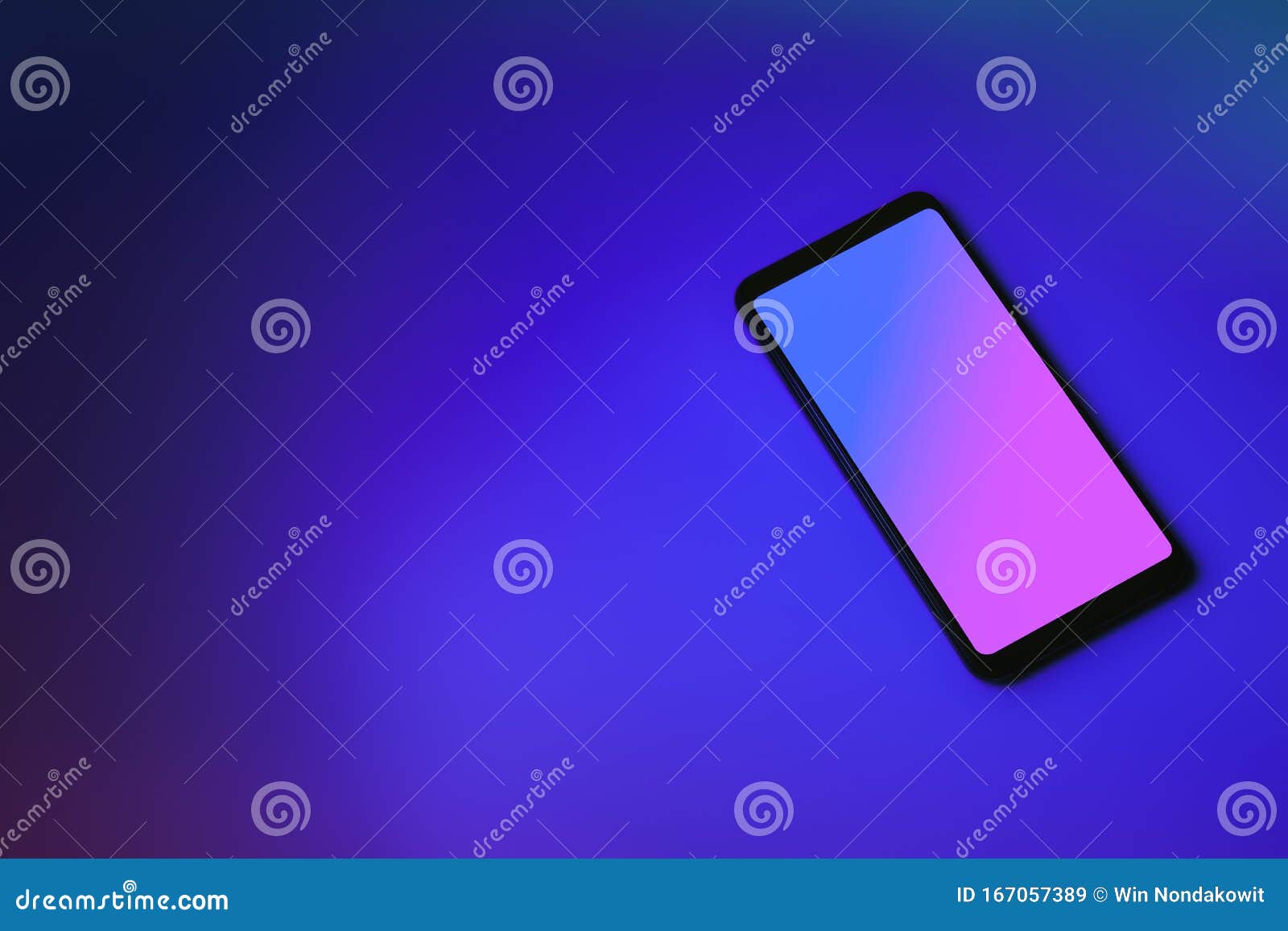 Mobile Phone on the Dark Blue Gradient Stock Image - Image of business ...