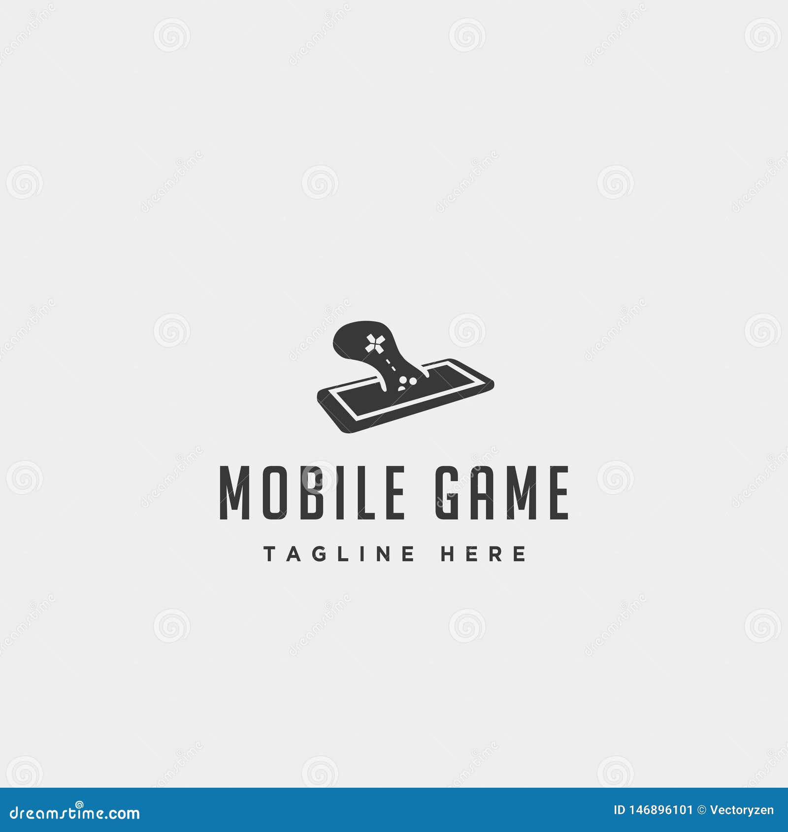 Mobile Phone Game Logo Design Template Concept Controller Stock Vector ...