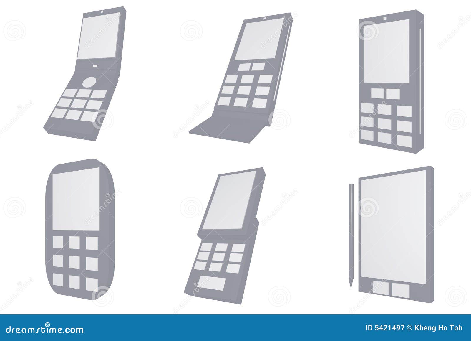 Clamshell Phone - Modern Flat Design Style Single Isolated Image Vector ...