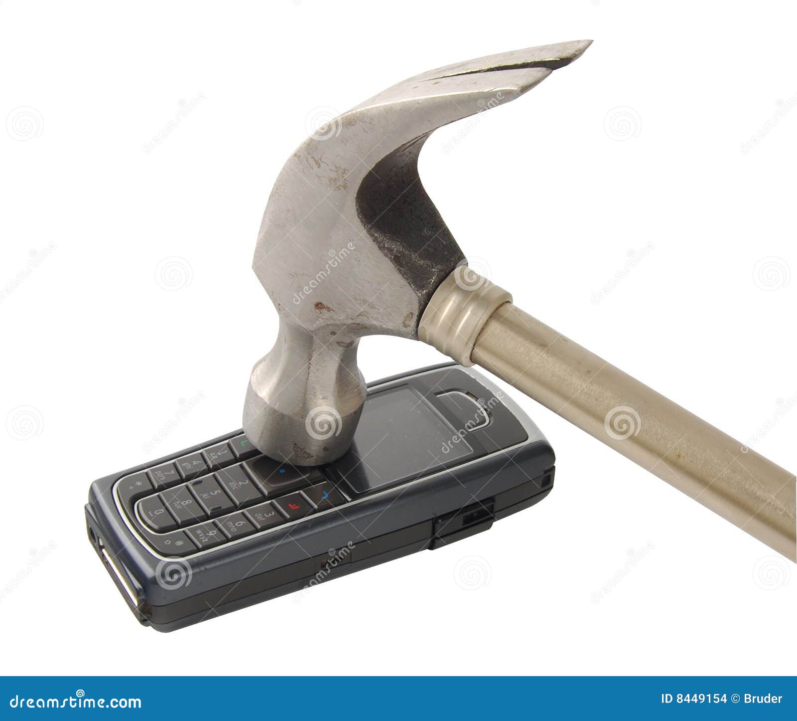Mobile phone destroying stock photo. Image of mobile, isolated - 8449154