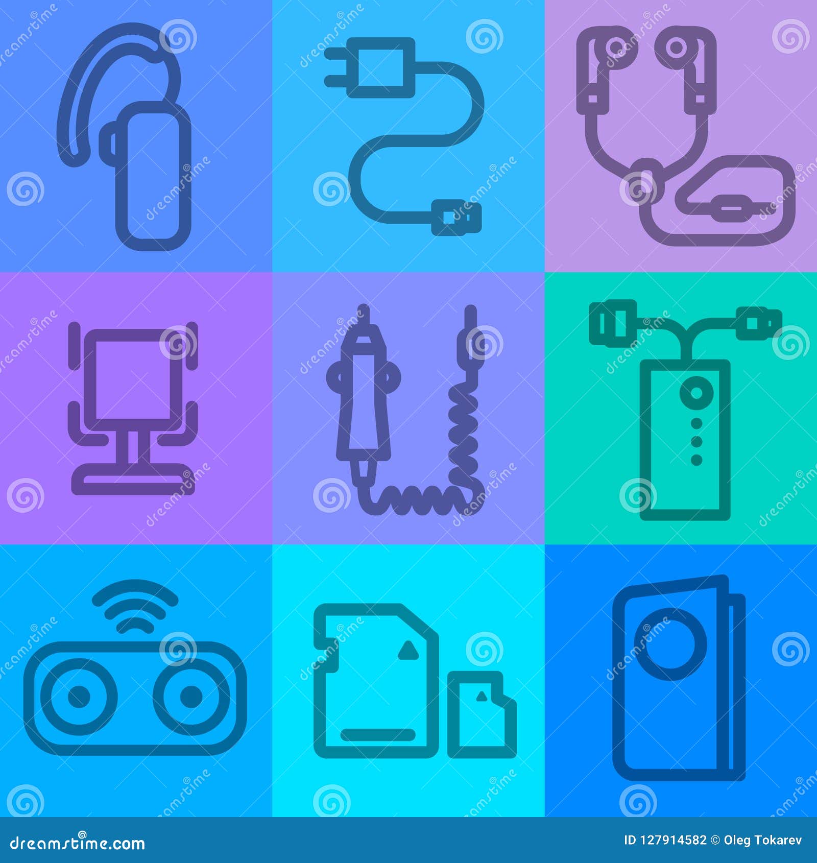 Mobile phone devices icons stock vector. Illustration of collection ...