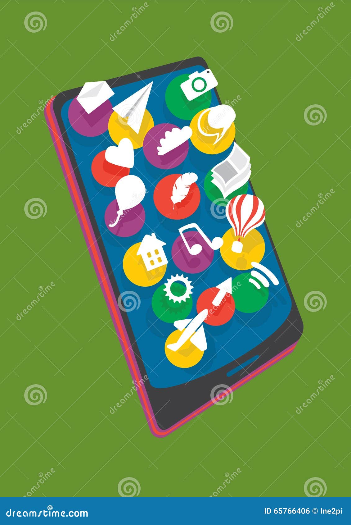Mobile Phone with Different Layers Icon Stock Vector - Illustration of ...