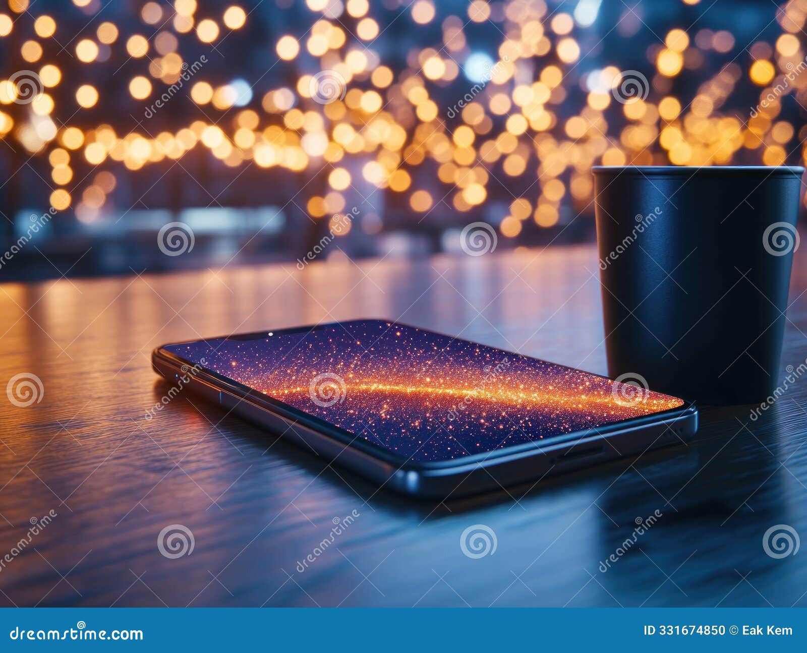 Mobile Phone with Digital Wallet Interface Showing Loyalty Points and ...