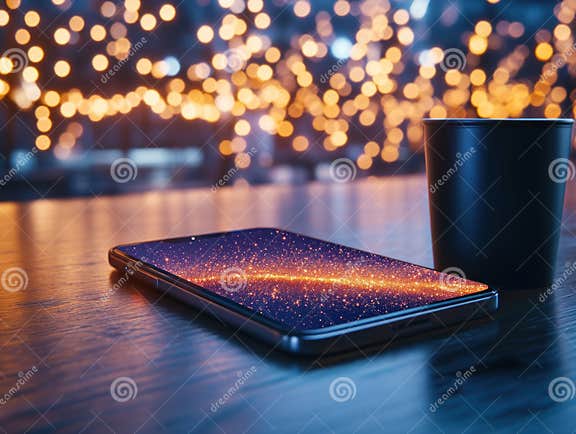 Mobile Phone with Digital Wallet Interface Showing Loyalty Points and ...