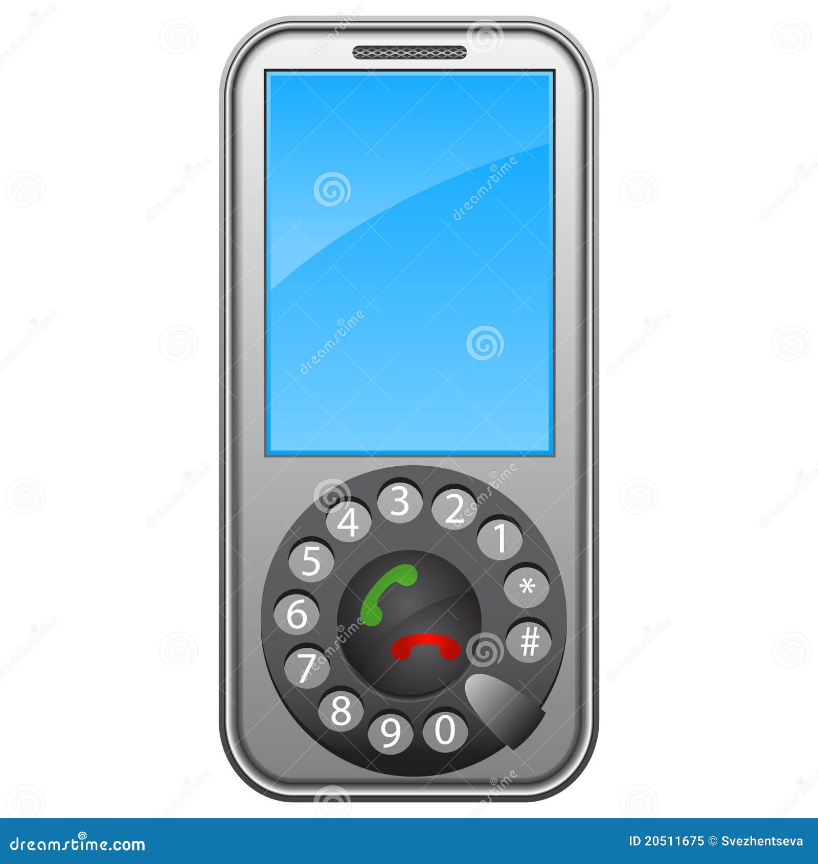 Mobile phone with a disk stock vector. Illustration of abstraction ...