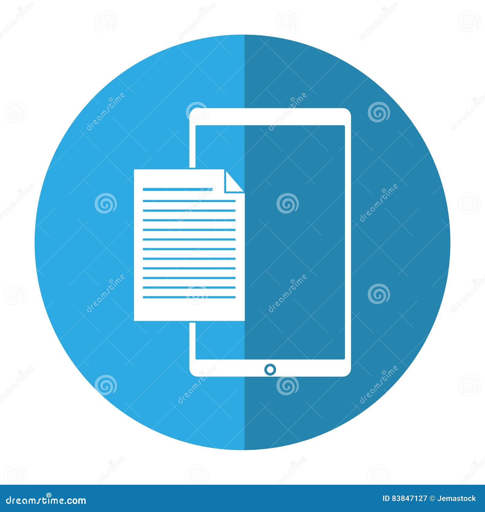 Mobile Phone Document File Paper Digital Button Stock Vector ...