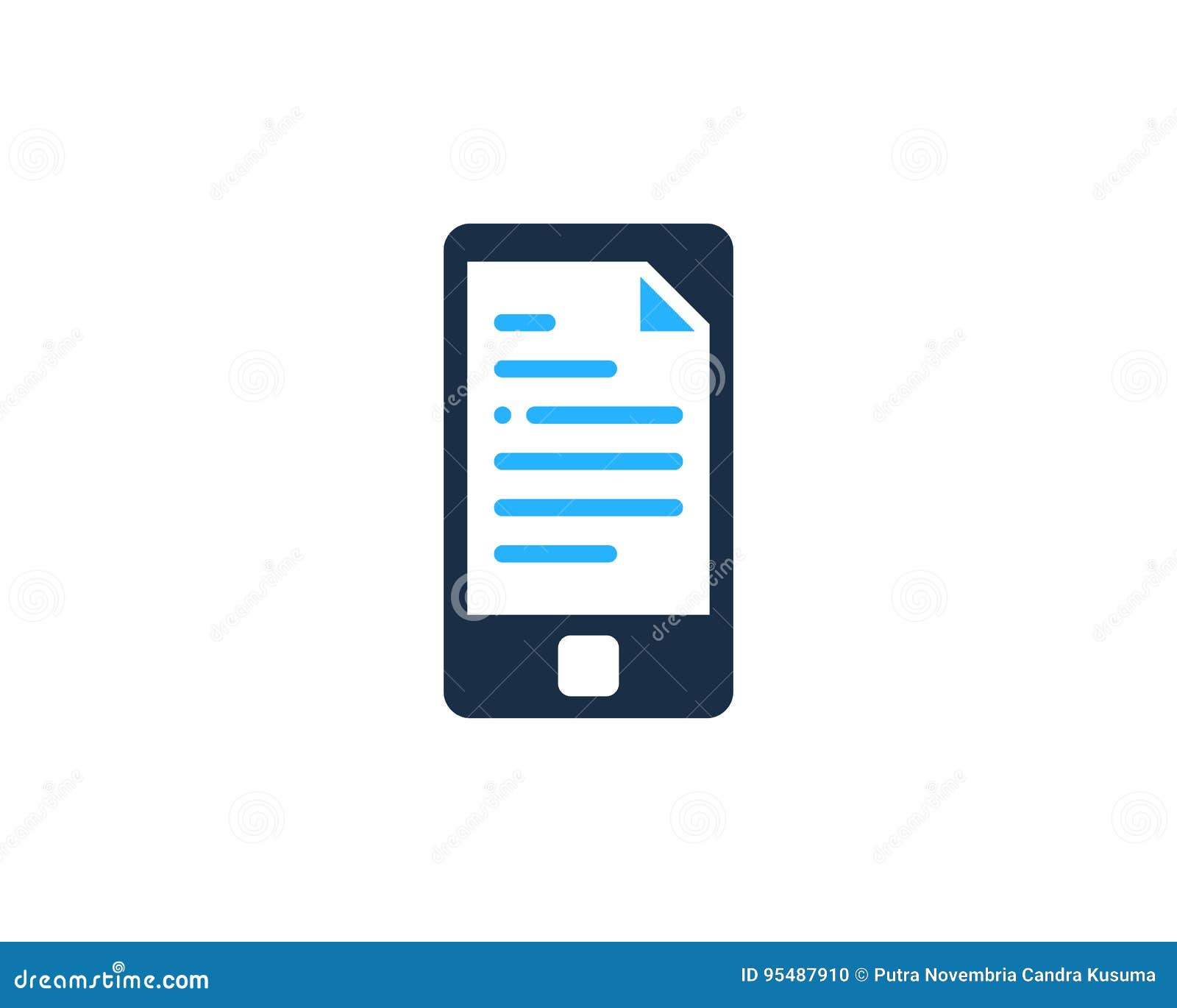 Mobile Phone Document Icon Logo Design Element Stock Vector ...