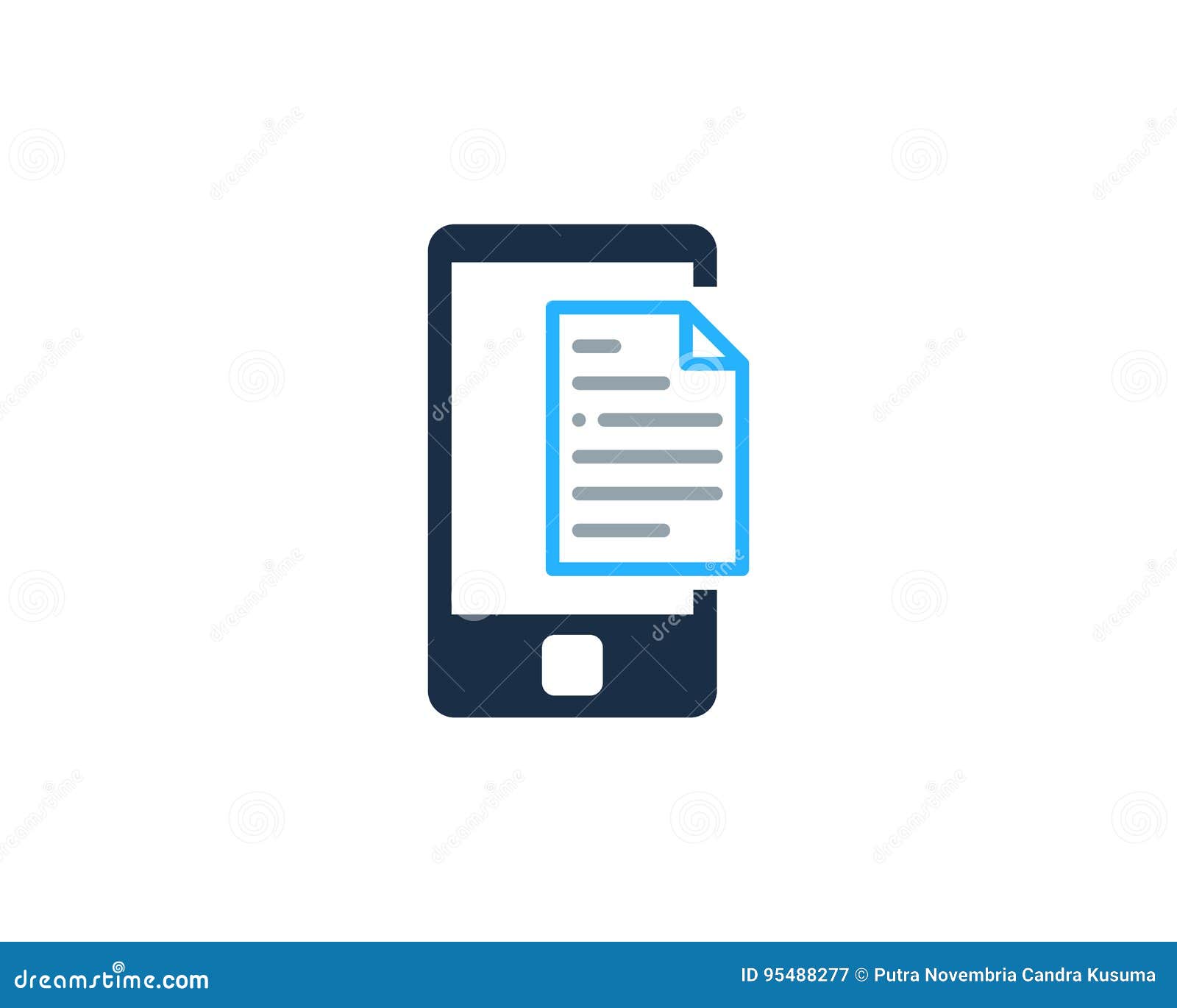 Mobile Phone Document Icon Logo Design Element Stock Vector ...