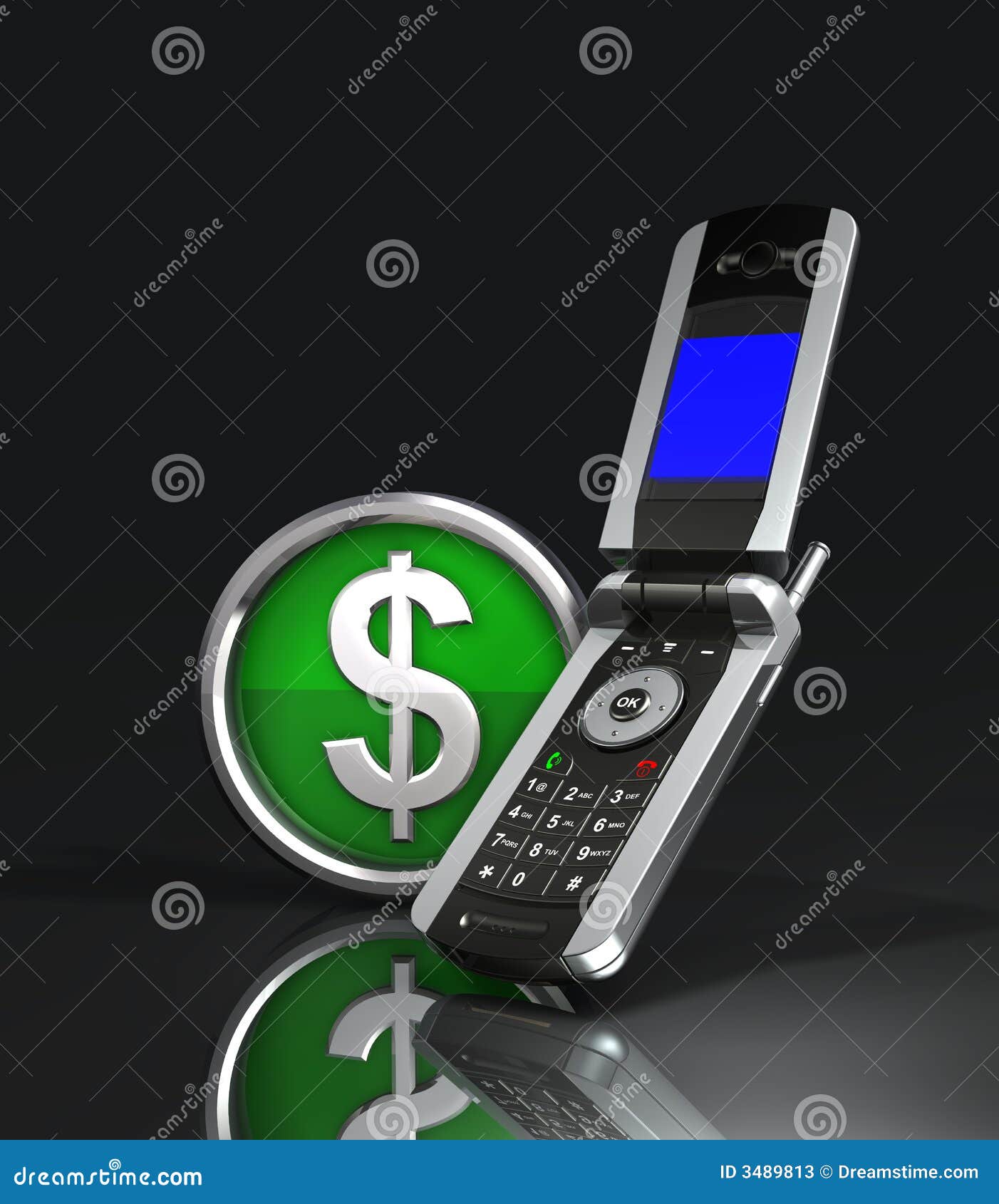 Mobile Phone: Dollar stock illustration. Illustration of information ...