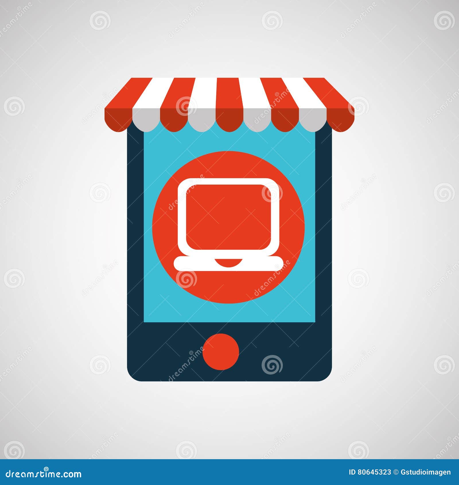 Mobile Phone E-commerce and Laptop Stock Vector - Illustration of ...