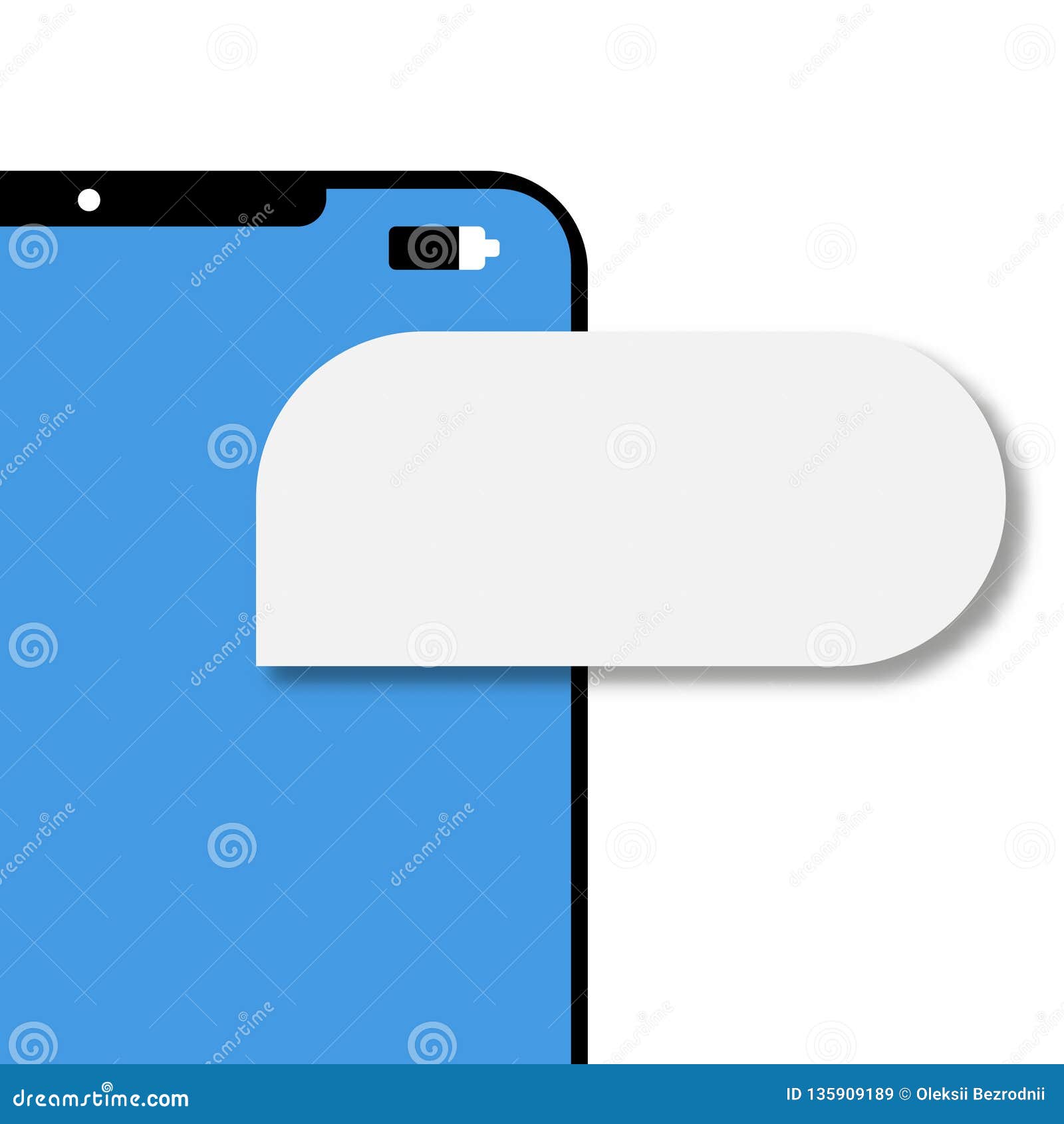 Mobile Phone Email Notification Message Stock Vector - Illustration of ...