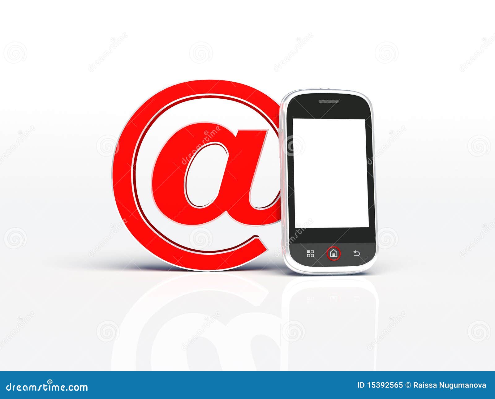 Mobile Phone and Email Sign Stock Illustration - Illustration of ...
