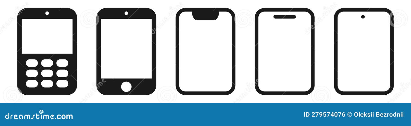 Mobile Phone Evolution Icon. Modern Smartphone and Old Stock Vector ...