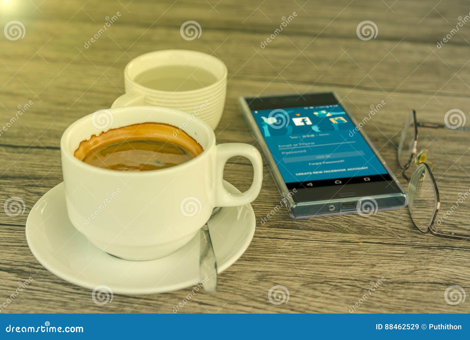 Mobile Phone with Facebook Application Login. Editorial Stock Image ...