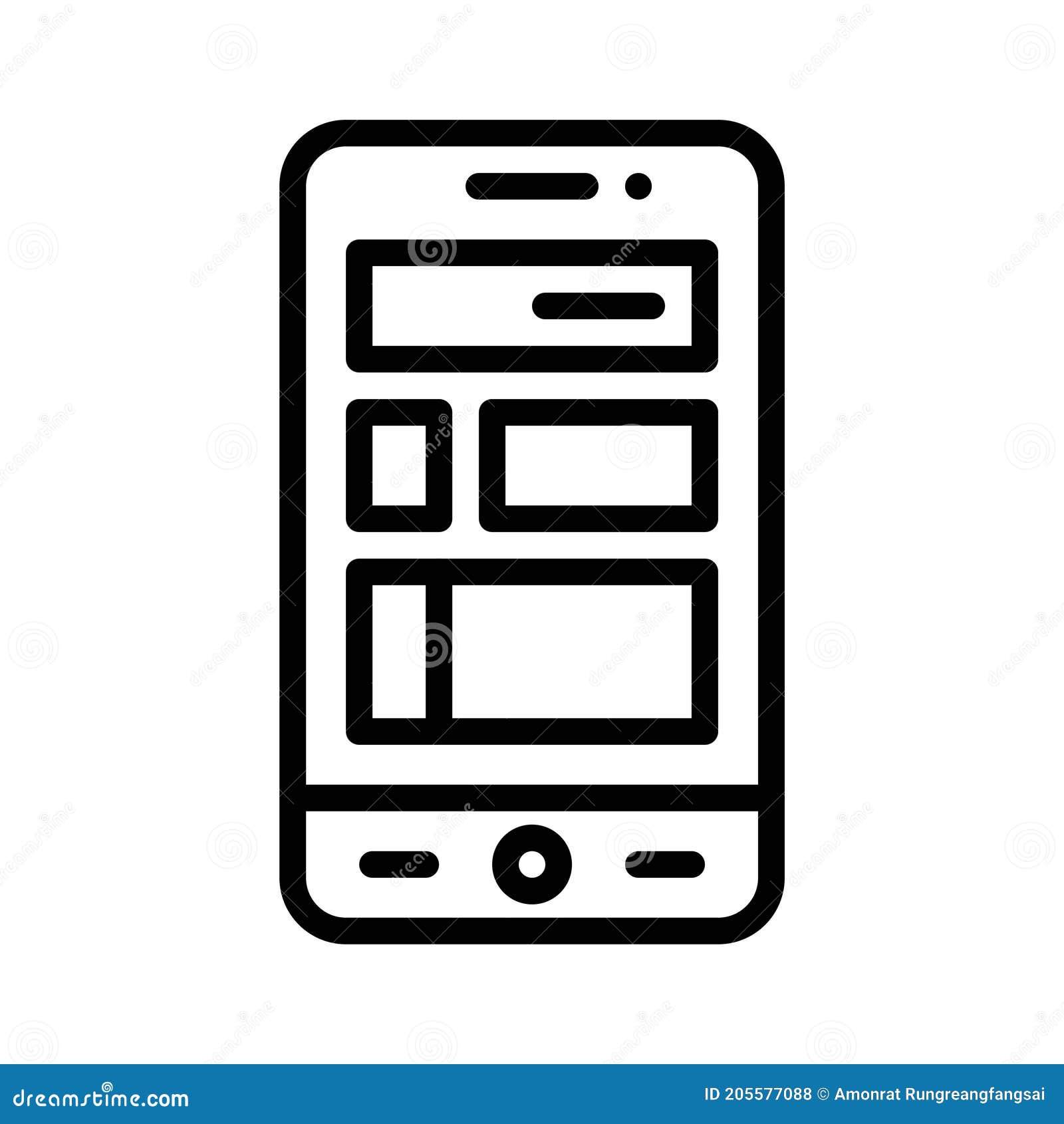Mobile Phone Features Icon, Mobile Application Vector Illustration ...