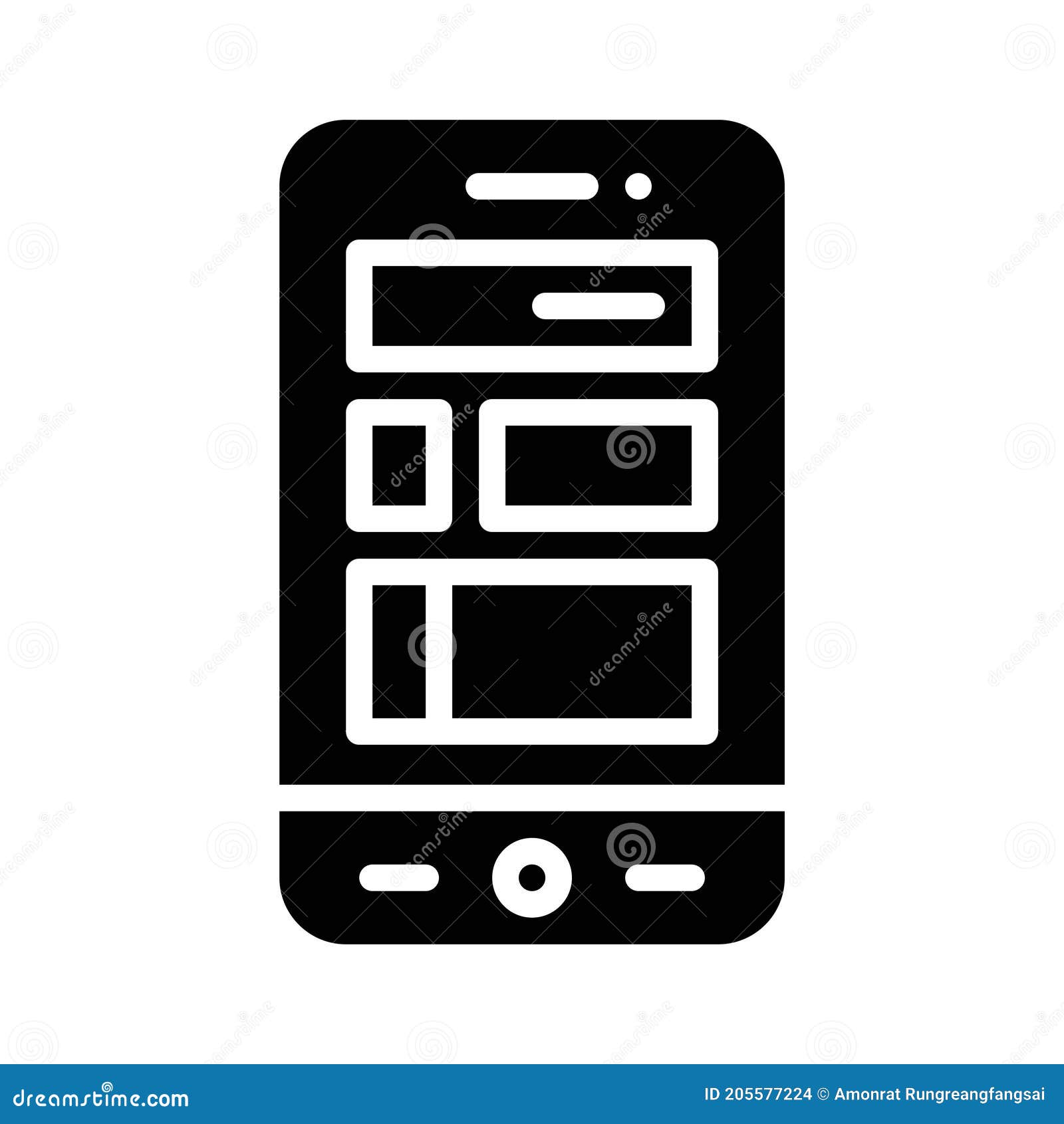 Mobile Phone Features Icon, Mobile Application Vector Illustration ...