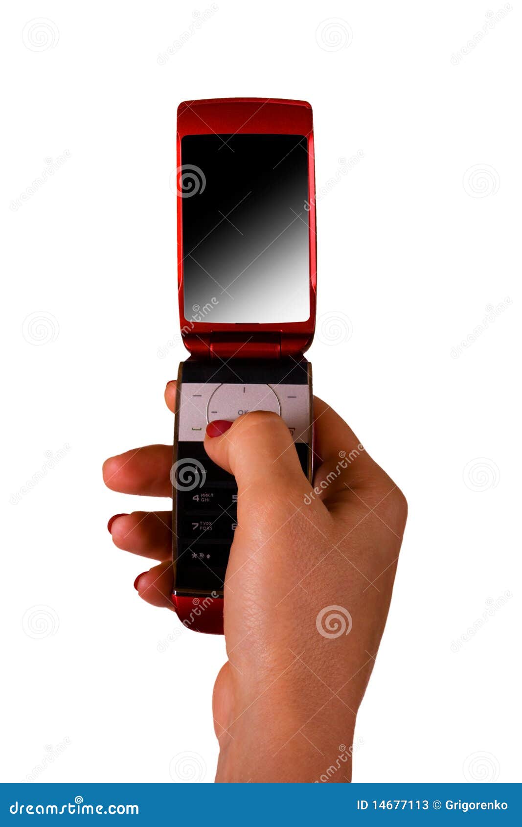 Mobile Phone in a Female Hand Stock Image - Image of model, business ...