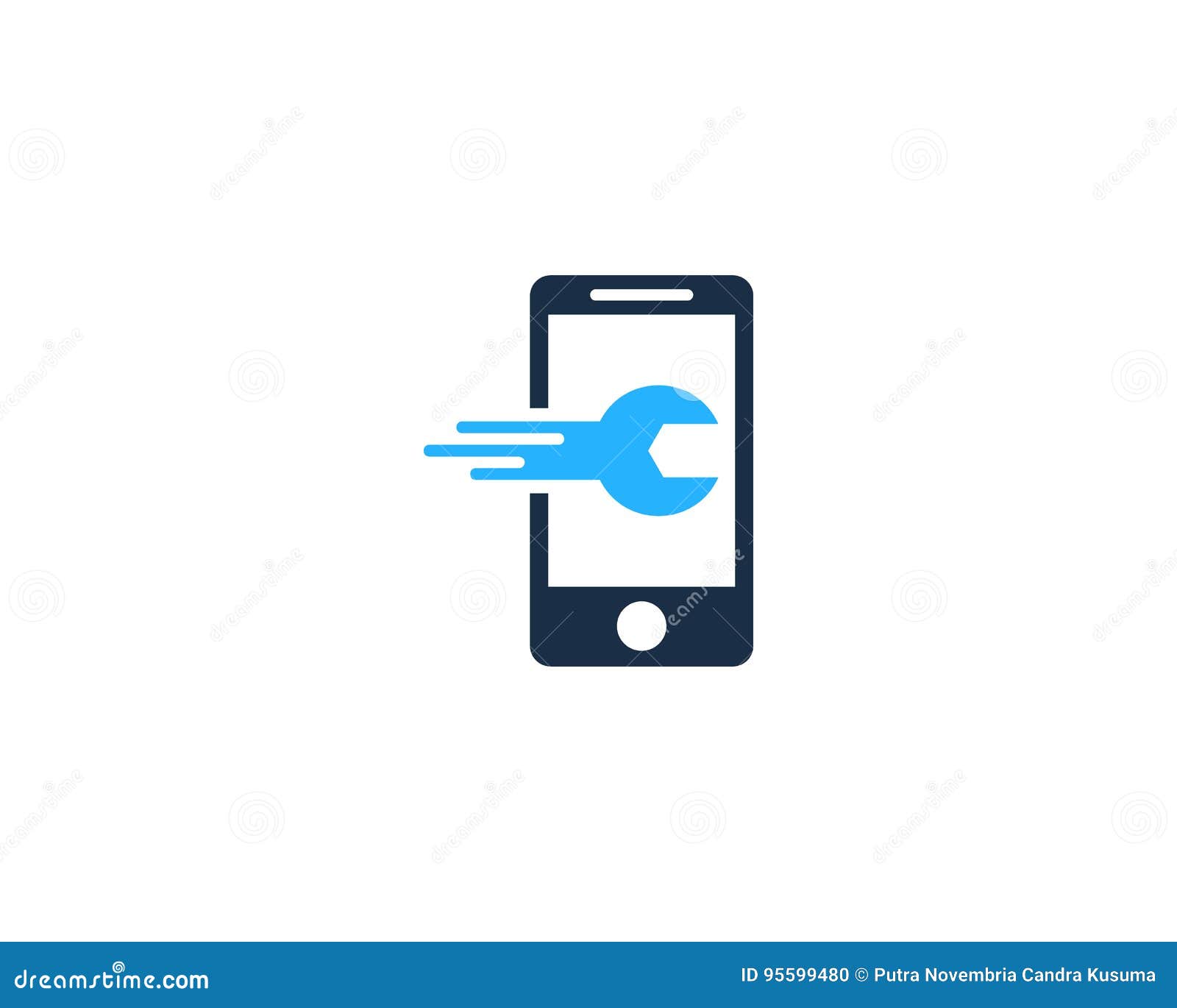 Mobile Phone Fix and Repair Icon Logo Design Element Stock Vector ...