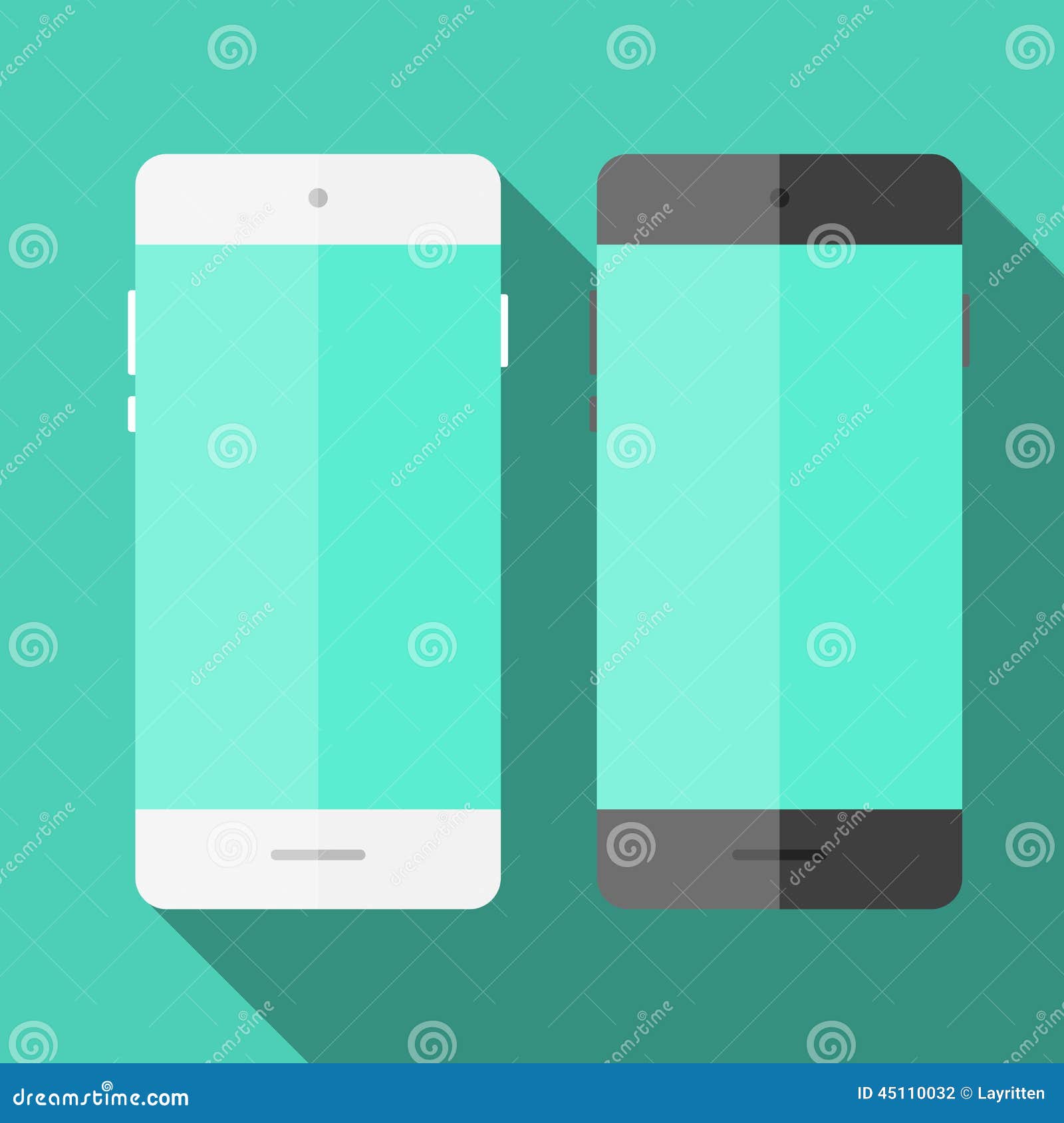 Mobile phone in flat style stock vector. Illustration of infographic ...