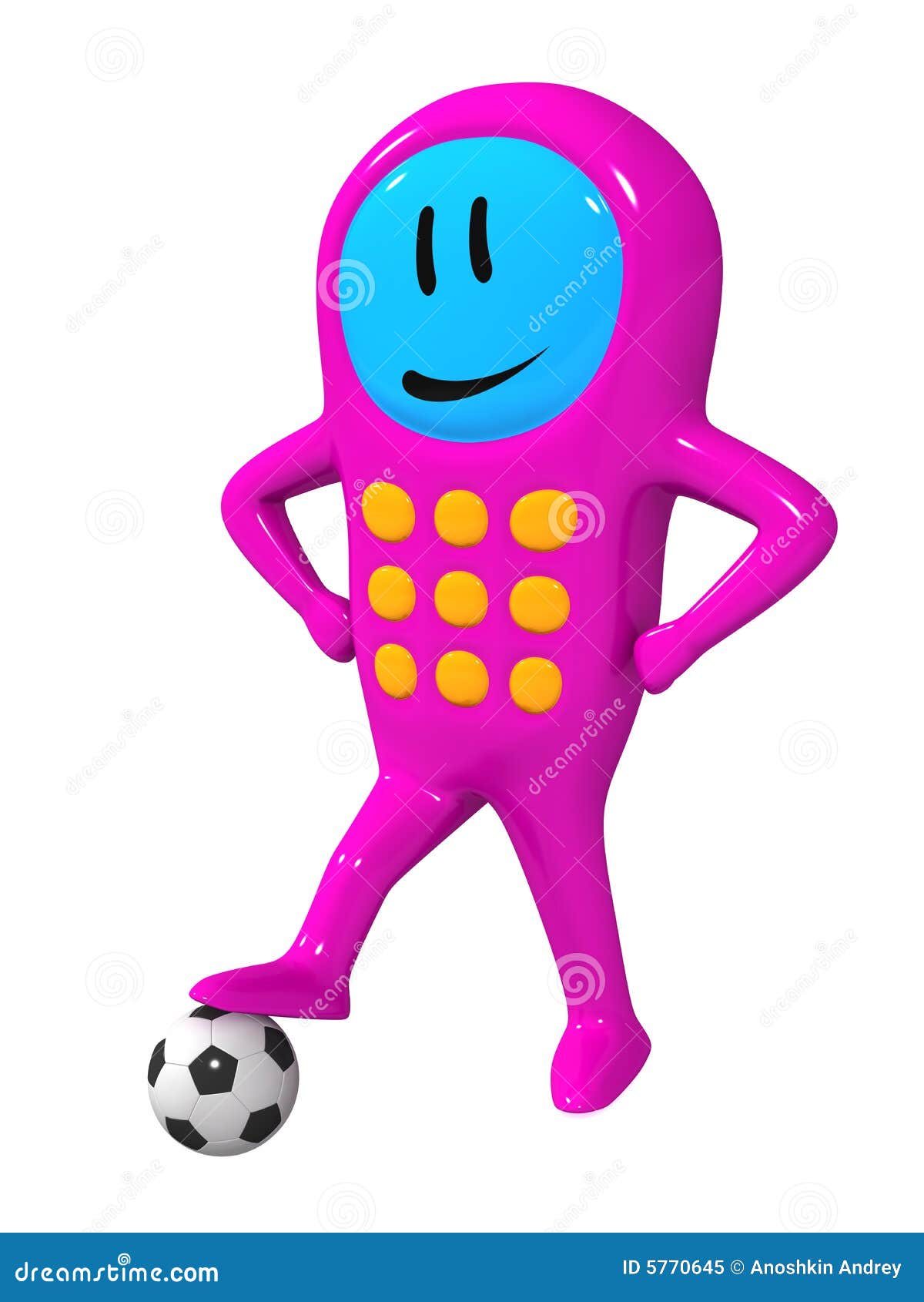 Mobile phone and football stock illustration. Illustration of mobile ...