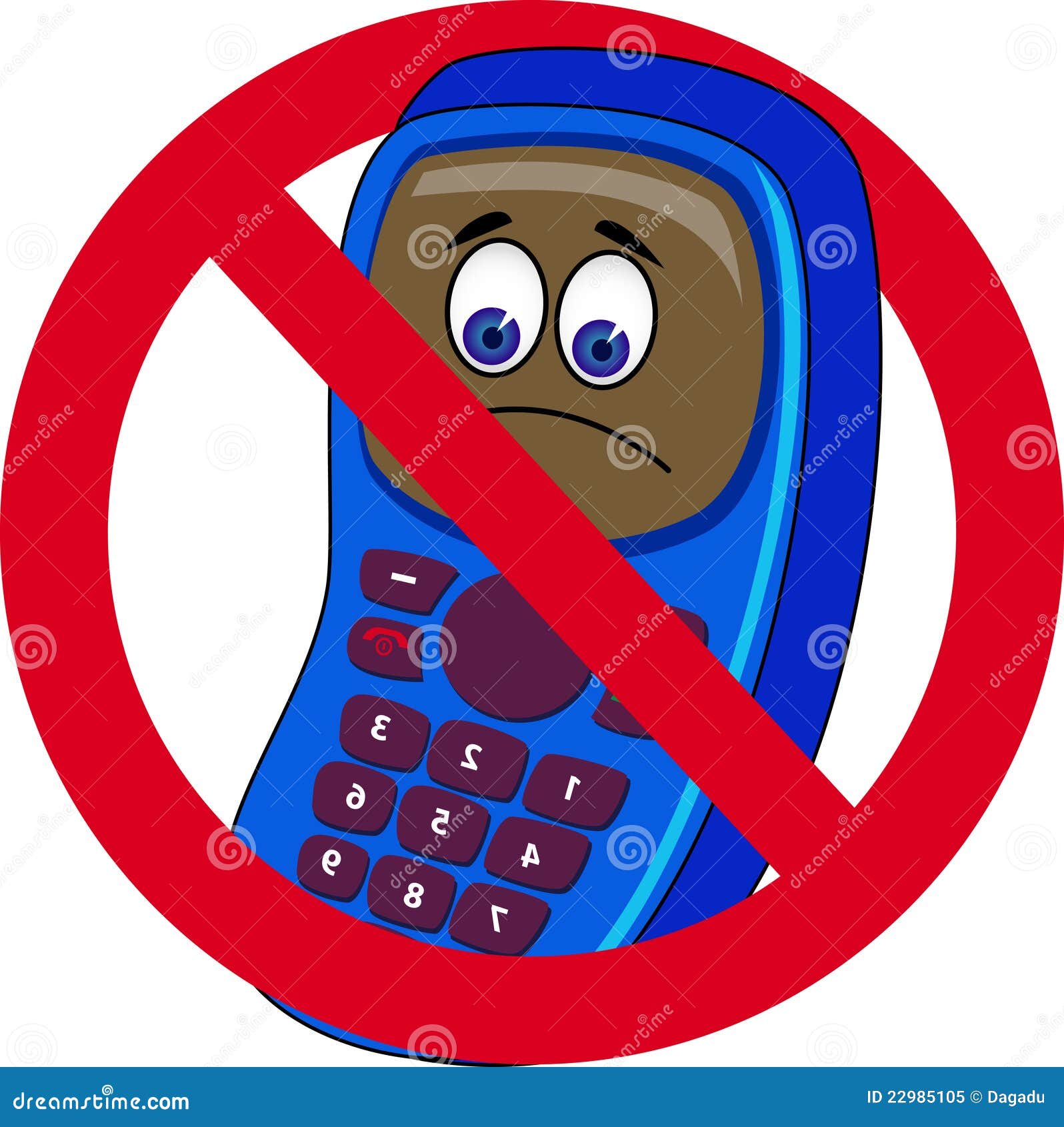 Mobile phone forbidden stock vector. Illustration of phone - 22985105