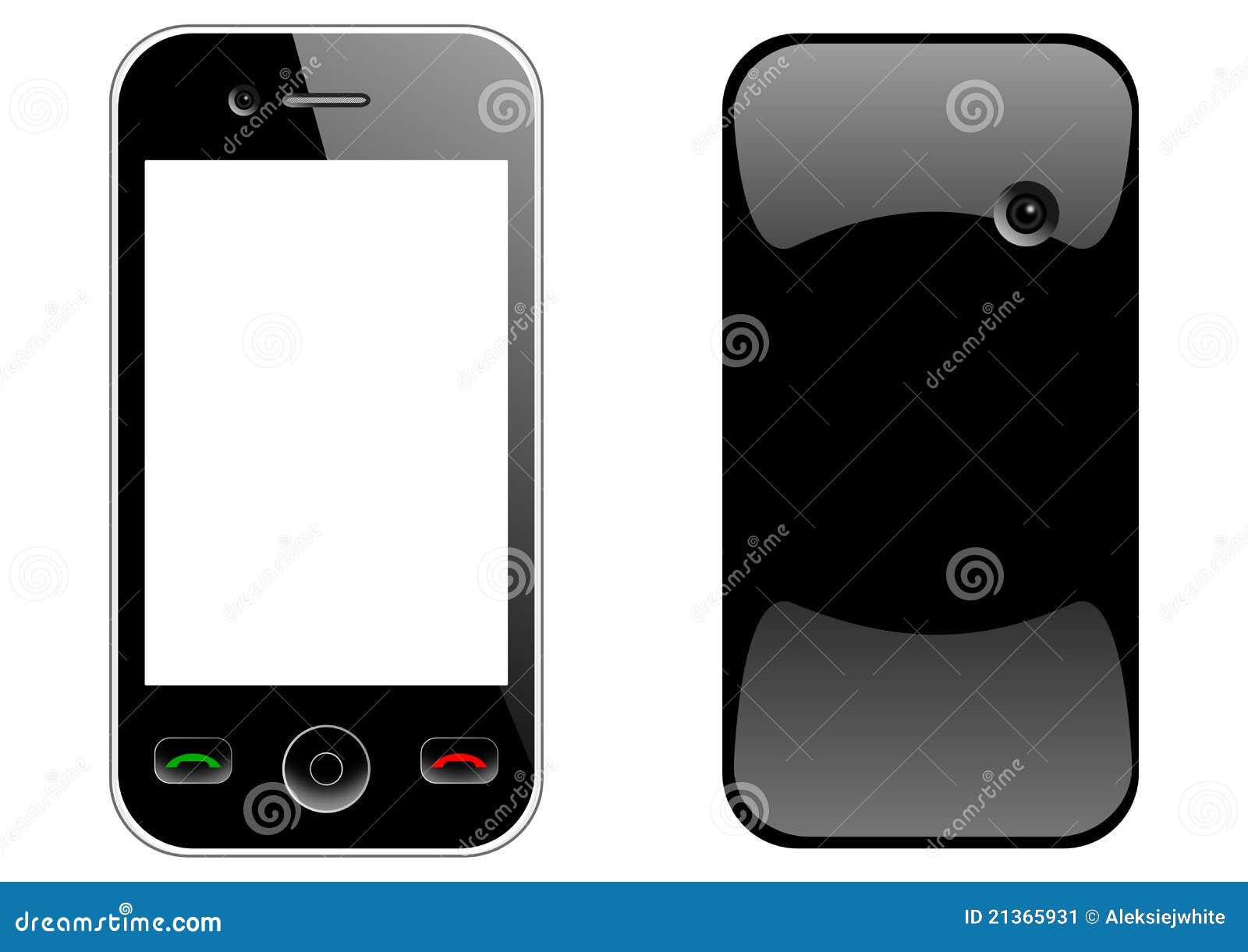 Mobile Phone Front And Back Stock Illustration - Image: 21365931