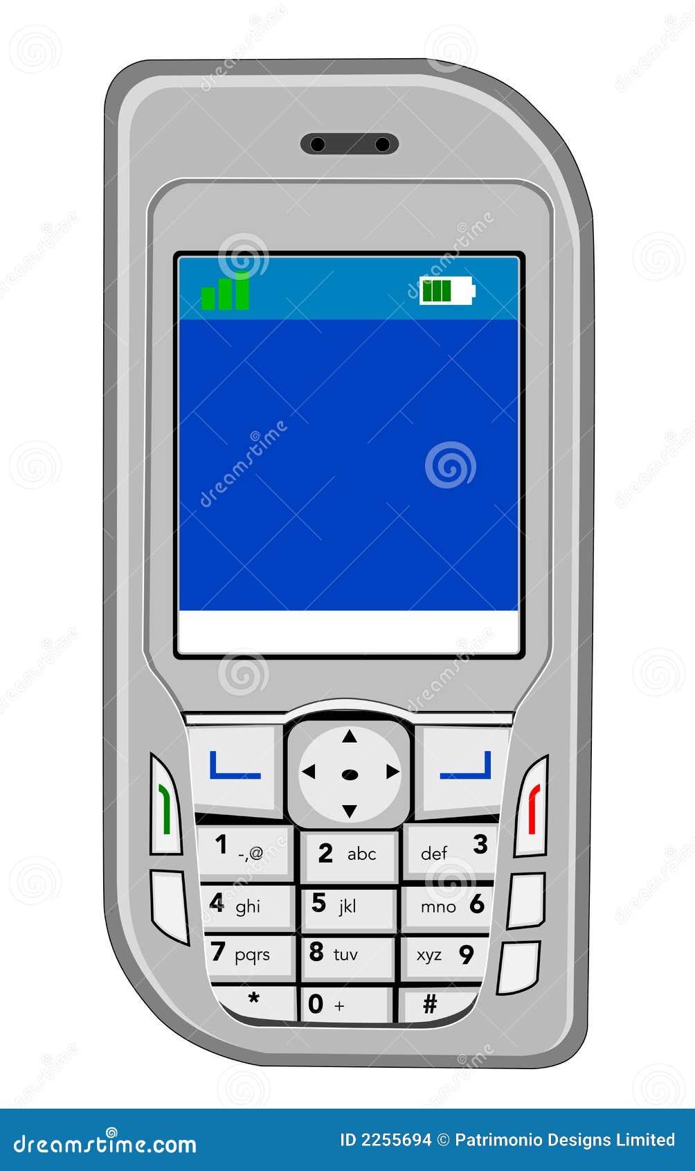Mobile Phone Front View Stock Images - Image: 2255694