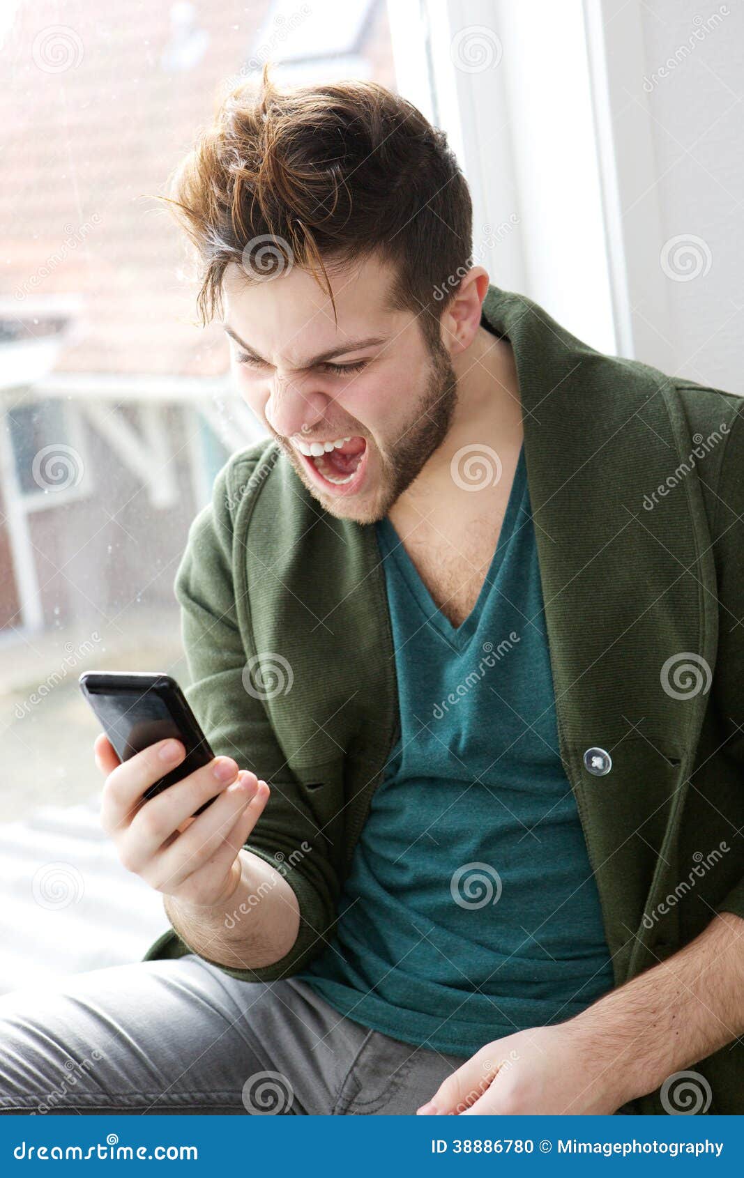 Mobile phone frustration stock photo. Image of mobile - 38886780