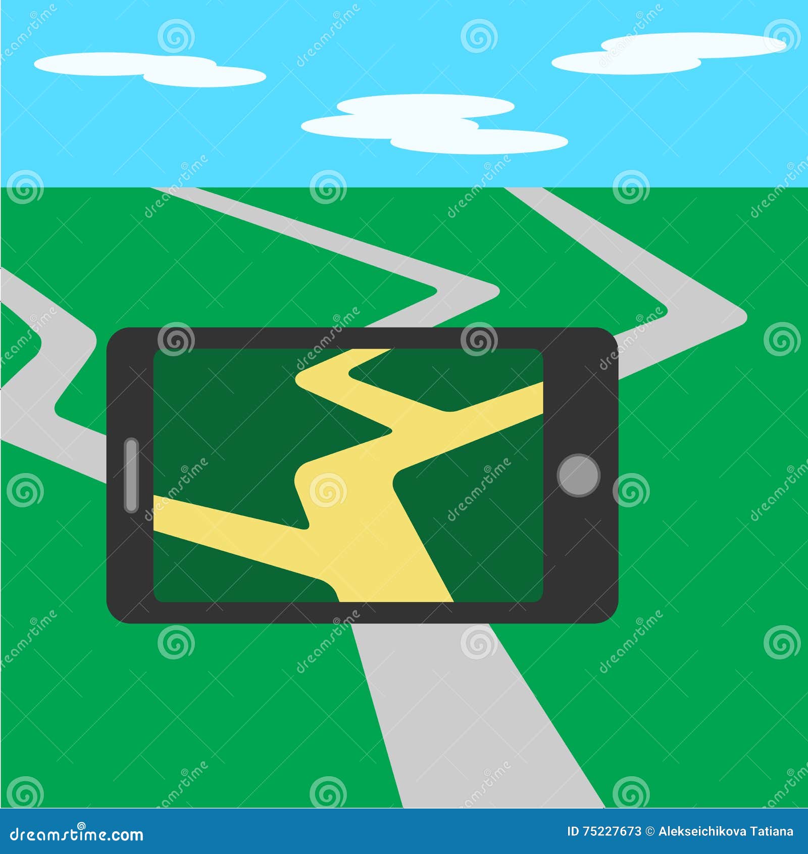 Mobile Phone, Game Screen Application. Flat Mobile Phone Vector Stock ...