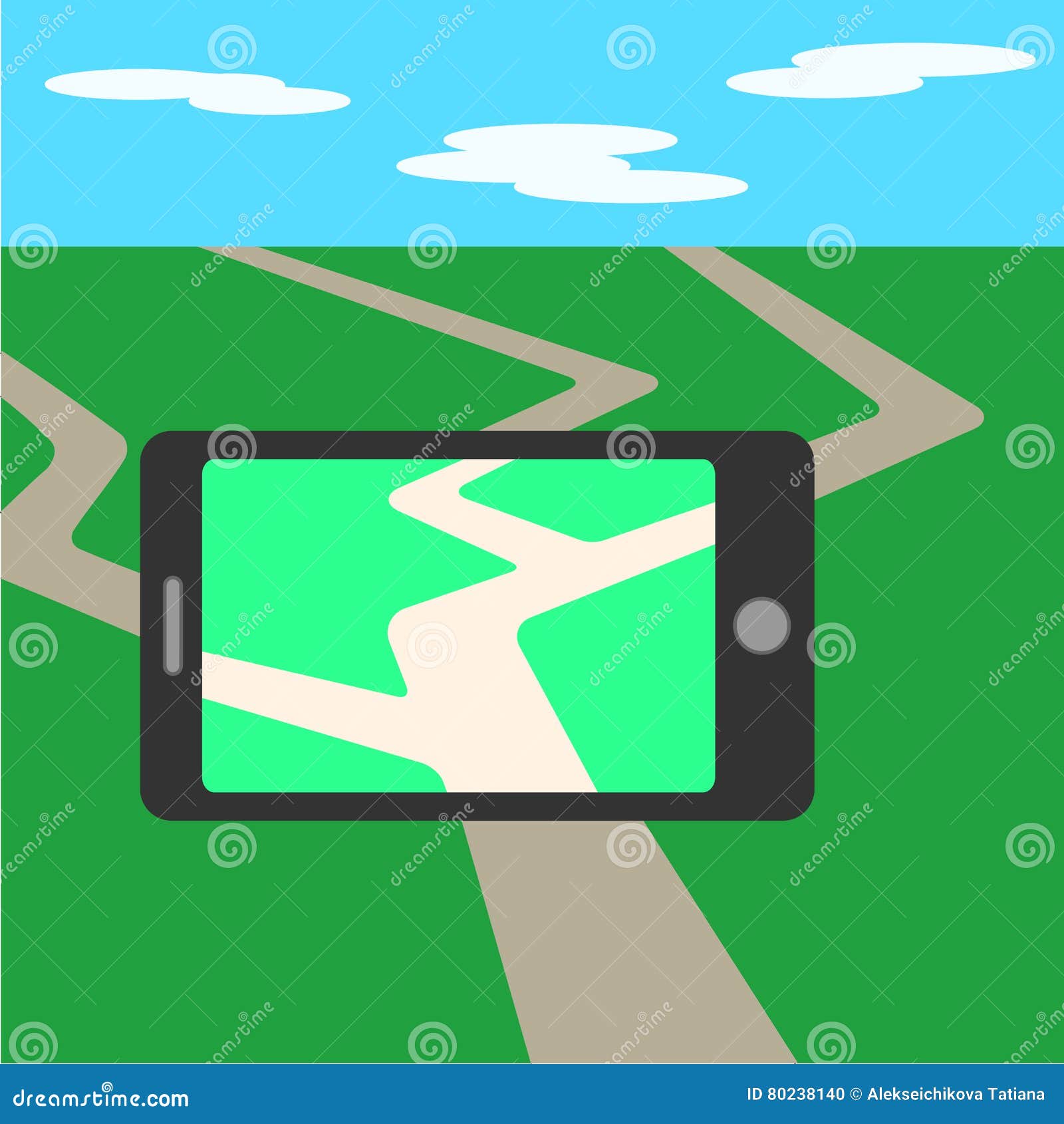 Mobile Phone, Game Screen Application. Flat Mobile Phone Vector Stock ...