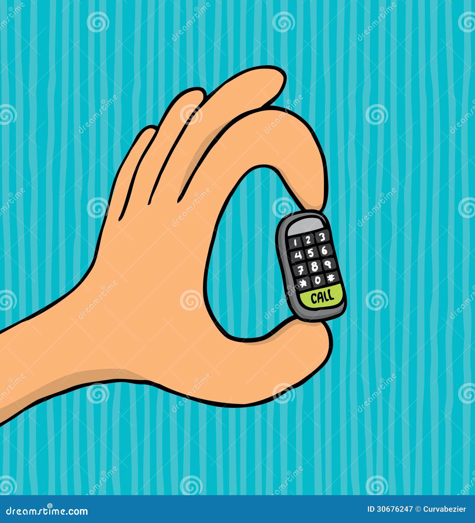 Mobile Phone Getting Smaller Stock Illustration - Illustration of ...