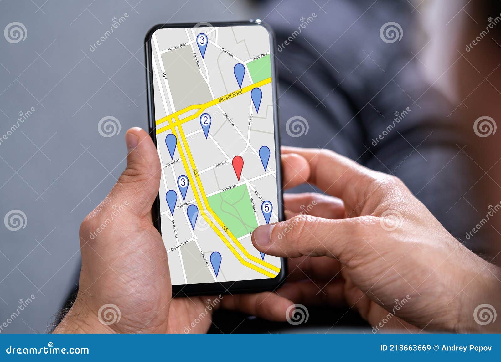 Mobile Phone GPS Navigator stock image. Image of engine - 218663669