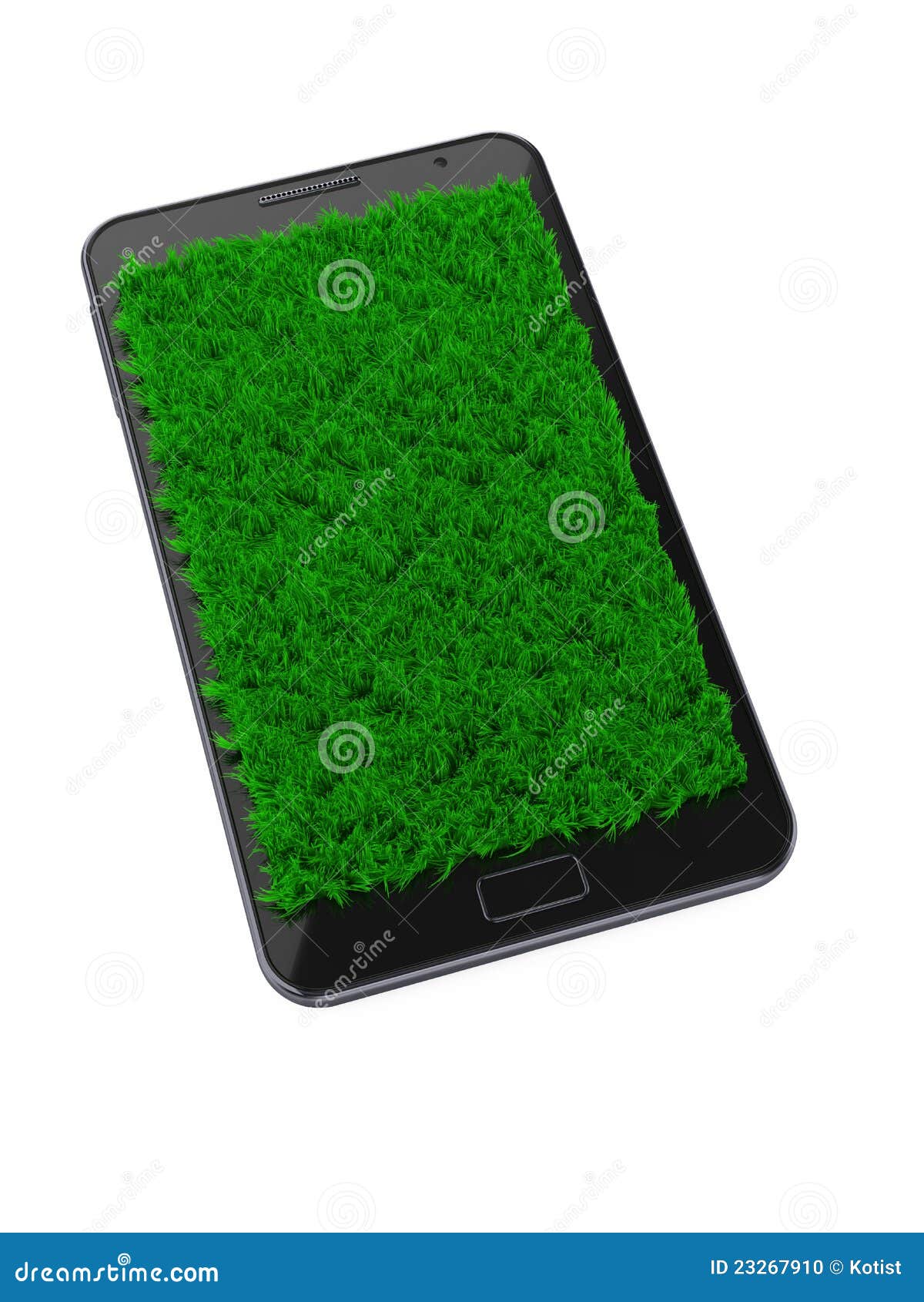 Mobile phone with grass stock illustration. Illustration of abstract ...