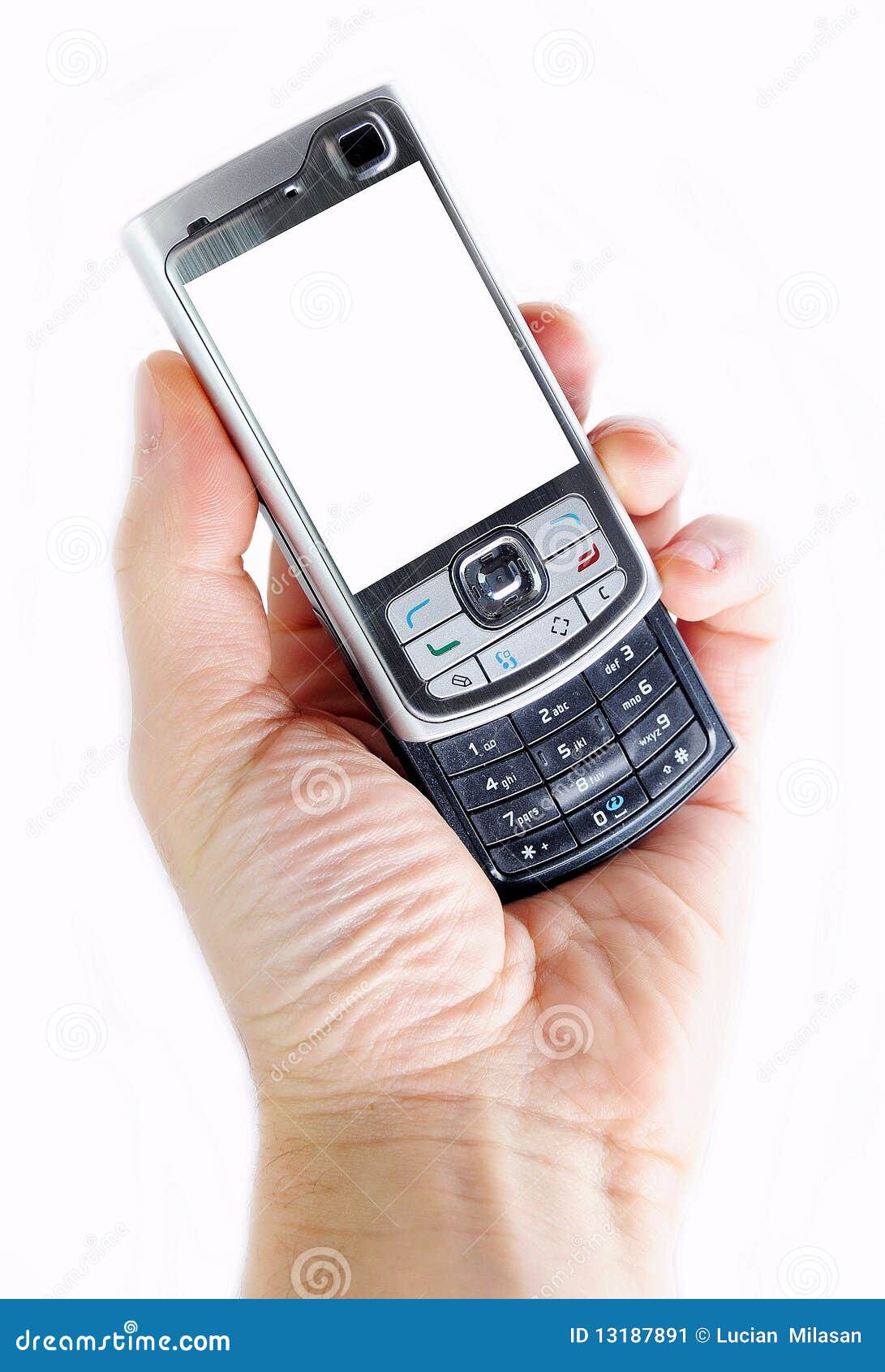 Mobile phone in hand stock image. Image of custom, black - 13187891