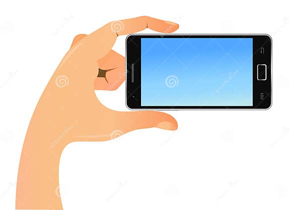 Mobile phone in hand stock vector. Illustration of technology - 21085050