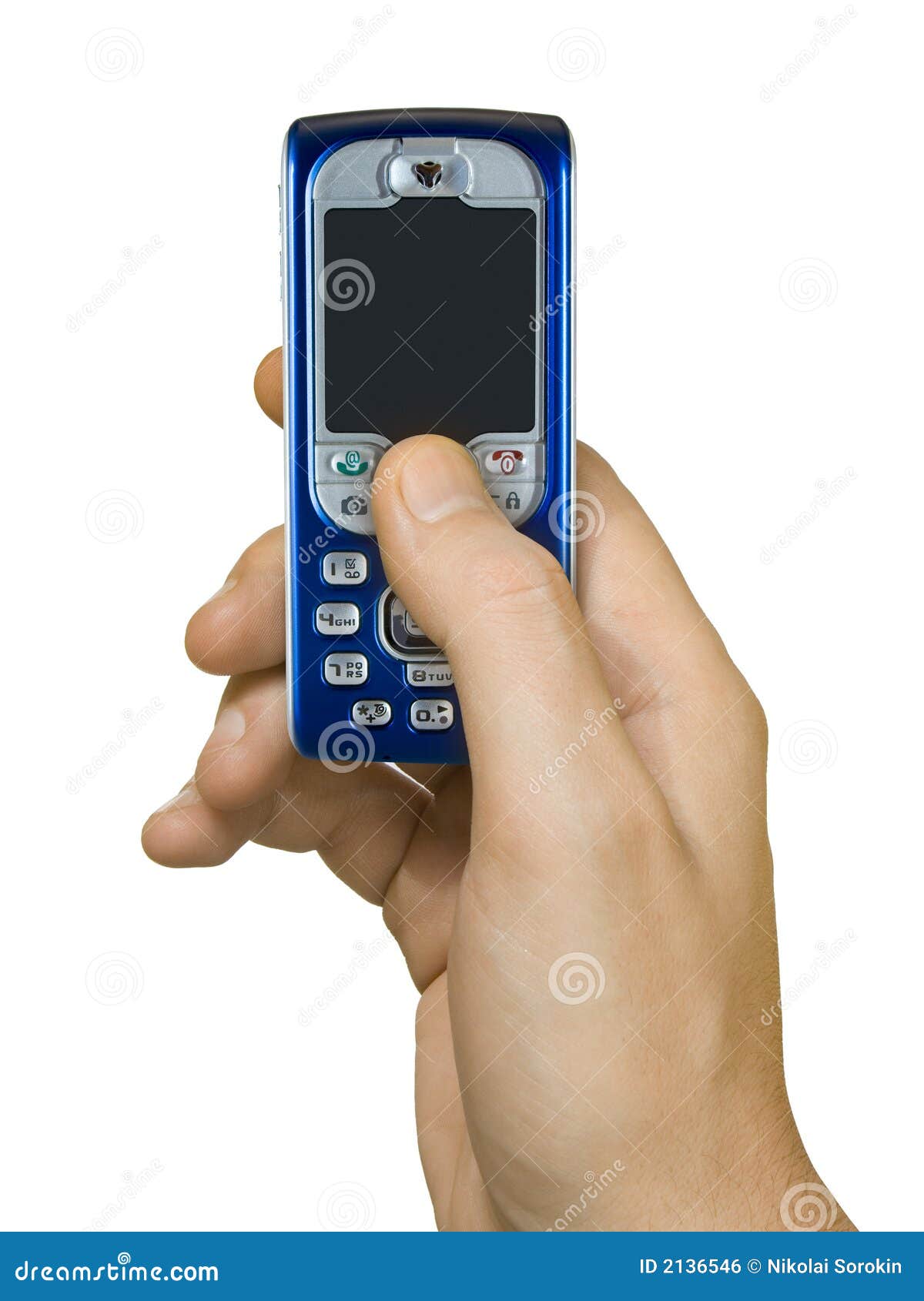 Mobile phone in hand stock photo. Image of hand, cell - 2136546