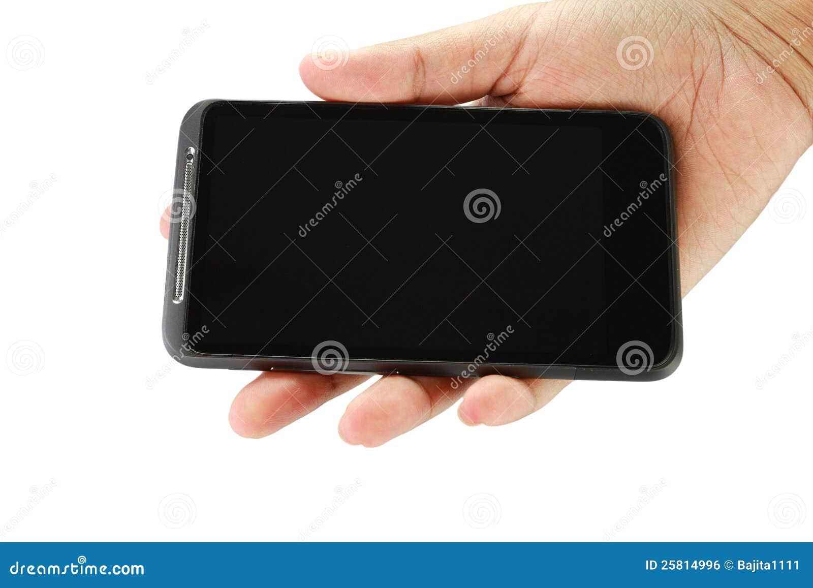 Mobile phone in the hand stock photo. Image of display - 25814996