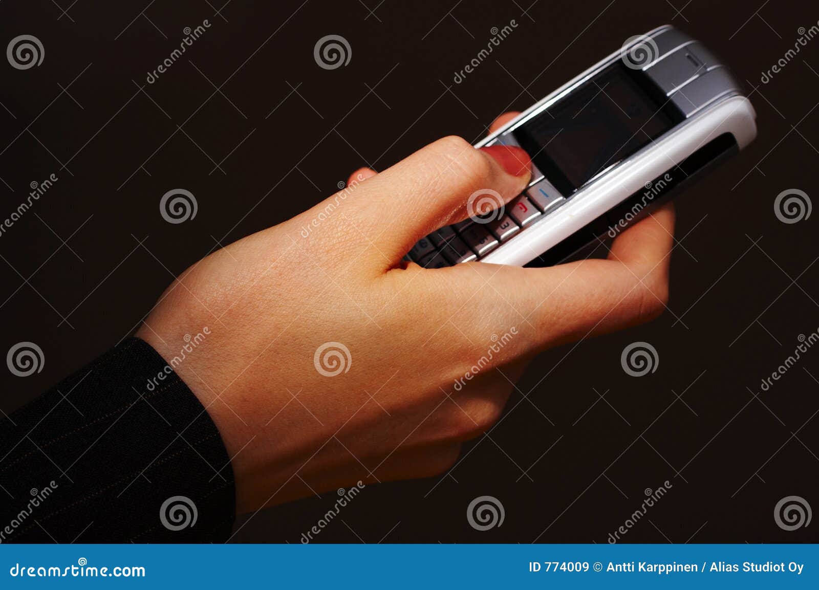 Mobile phone with hand stock image. Image of mobile, instant - 774009