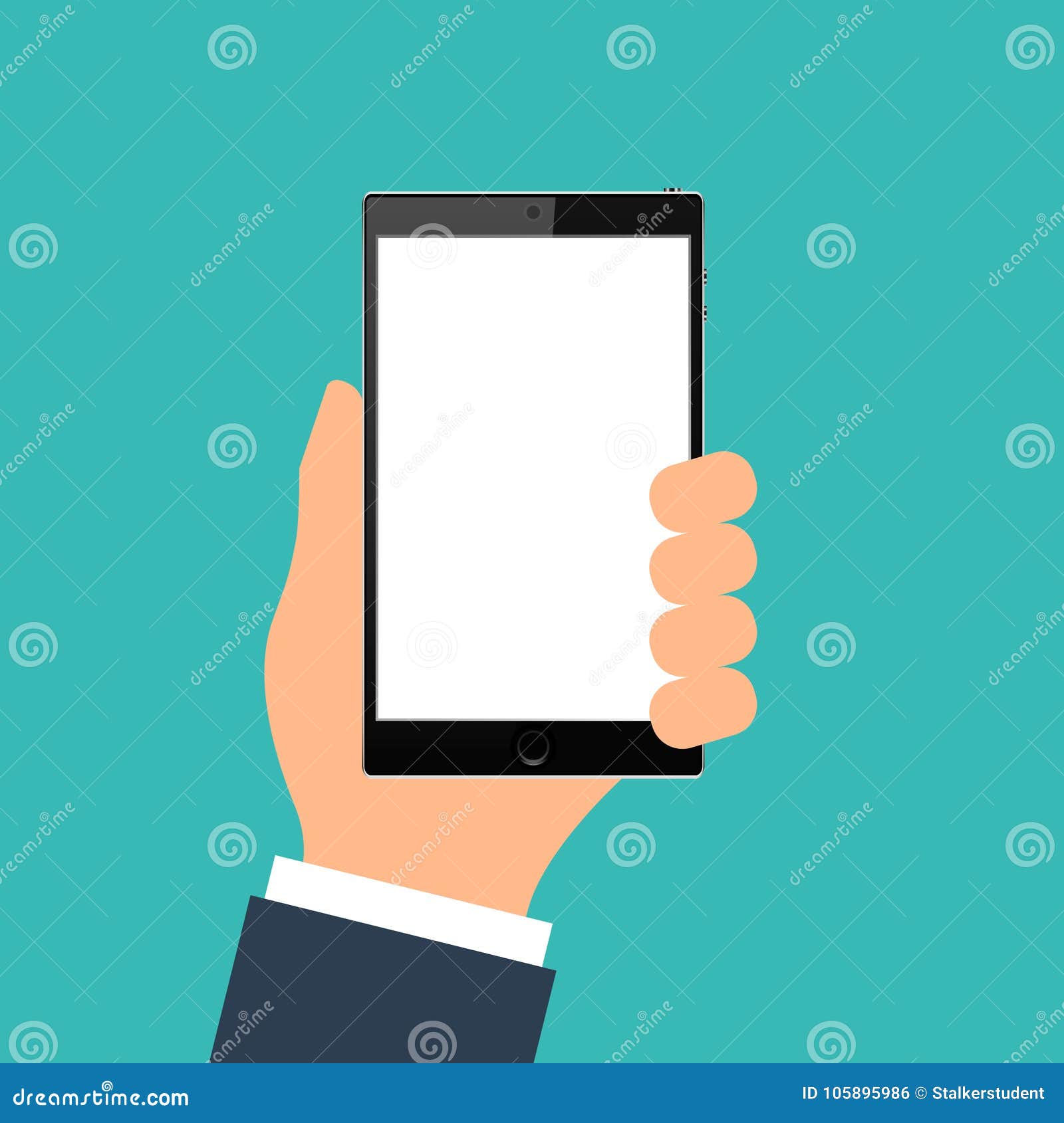 Mobile Phone in Hand. Hand Holding Smartphone Stock Vector ...