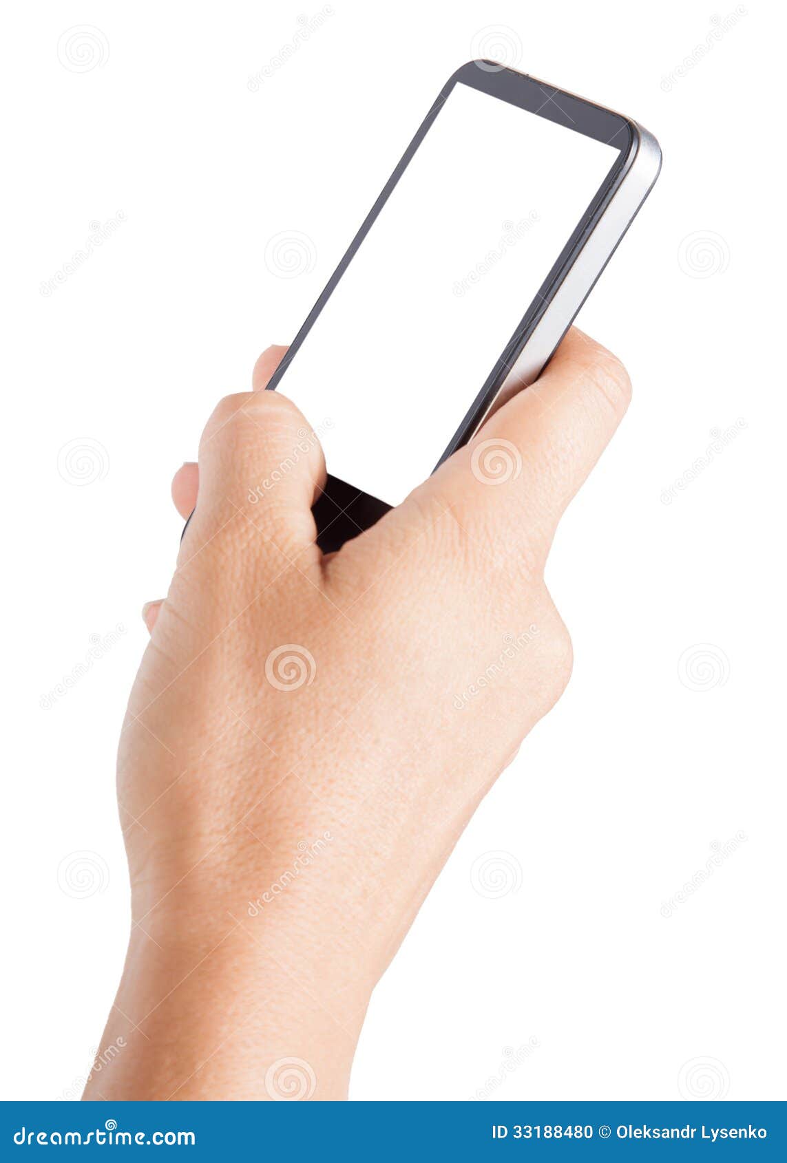 Mobile Phone in Hand Isolated Stock Photo - Image of news, design: 33188480
