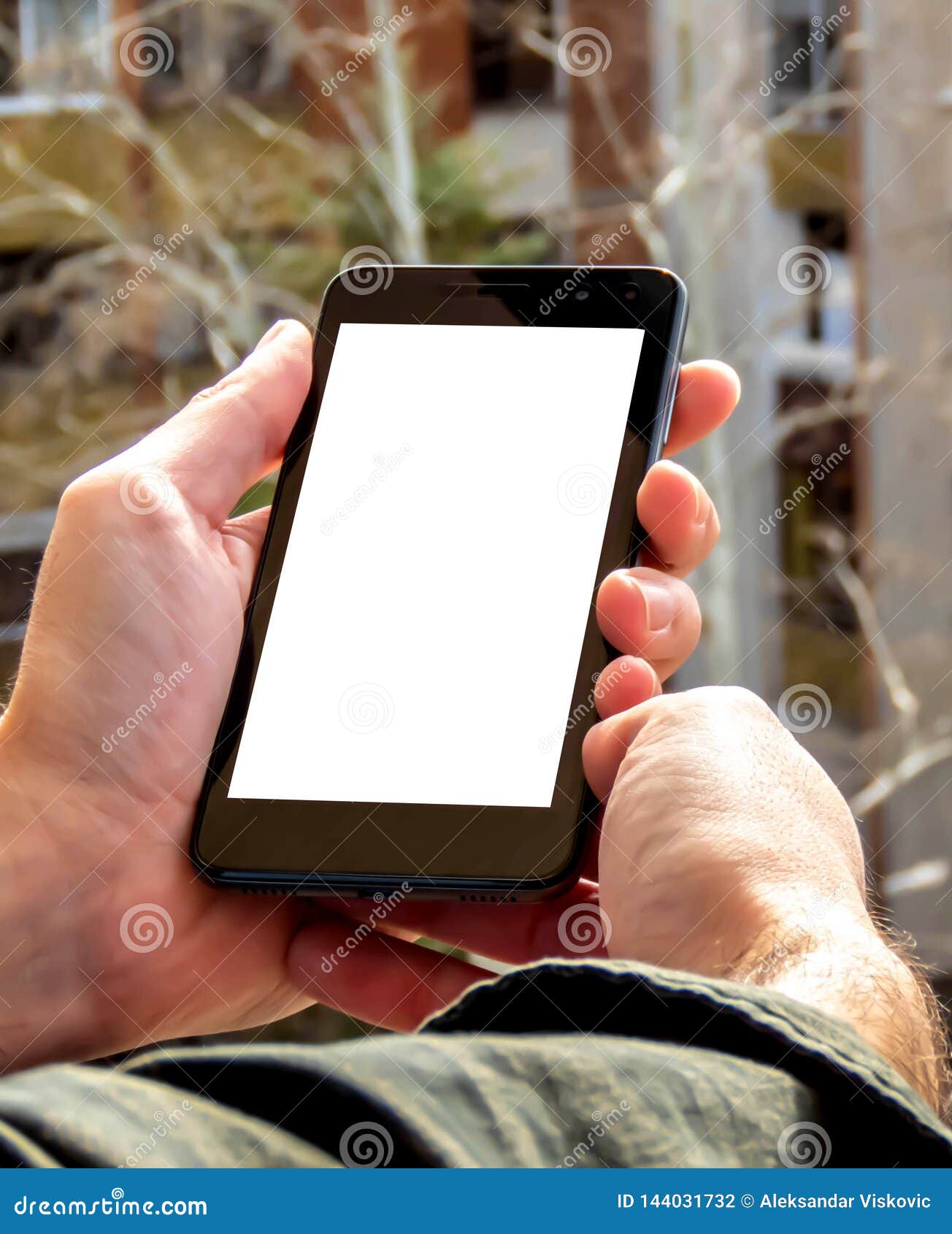 Mobile phone in hands stock photo. Image of internet - 144031732