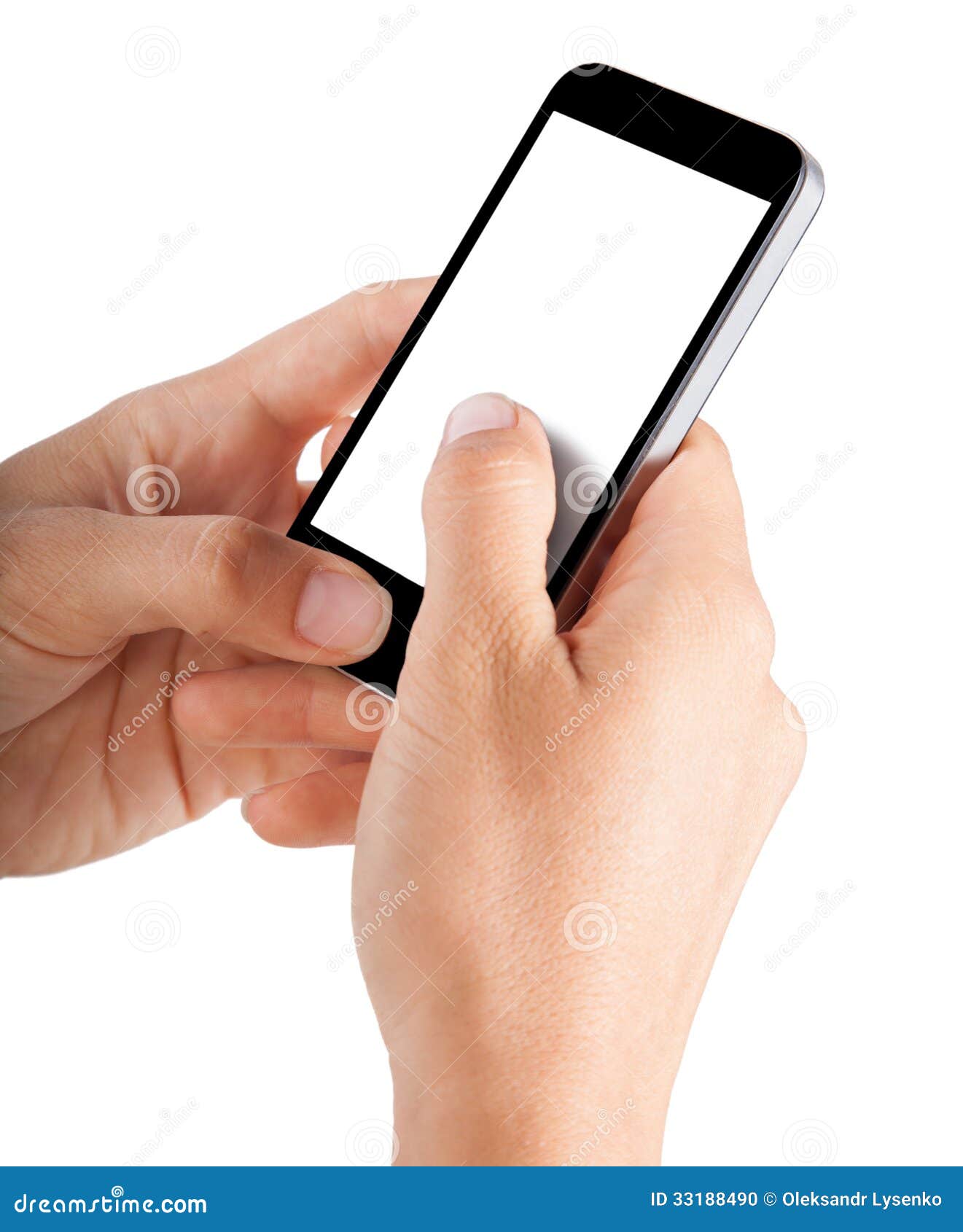 Mobile Phone in Hands Isolated Stock Photo - Image of electronic ...