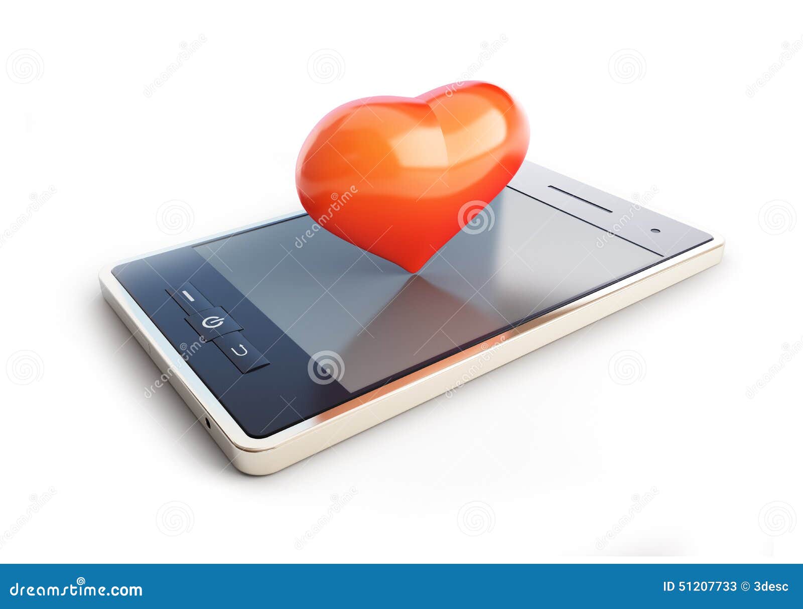 Mobile Phone with a Heart on the Couch Stock Illustration ...