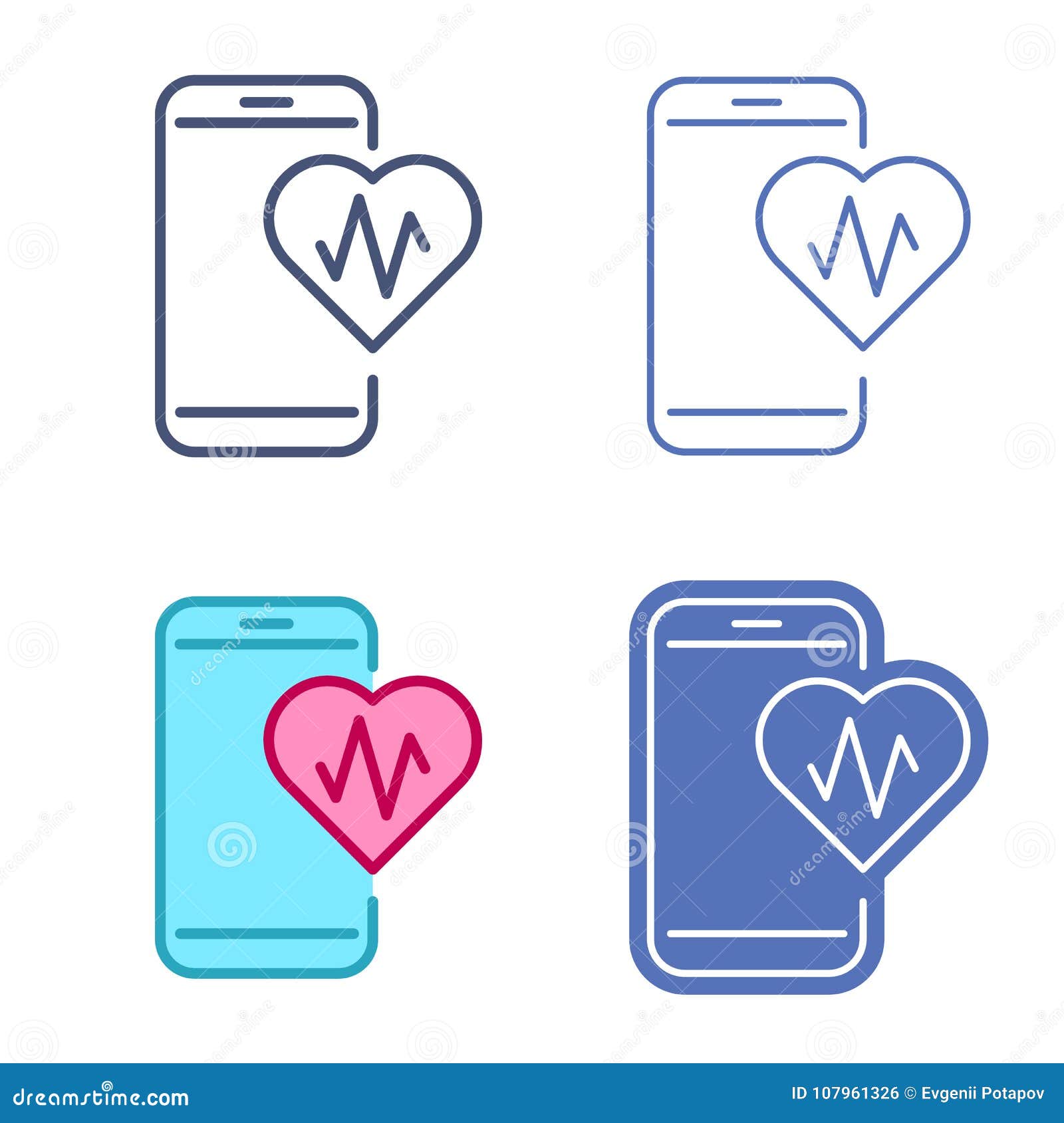 Mobile Phone with Heart Symbol. Telemedicine Vector Outline Icon Stock ... Mobile Phone with Heart Symbol. Telemedicine Vector Outline Icon Stock ...