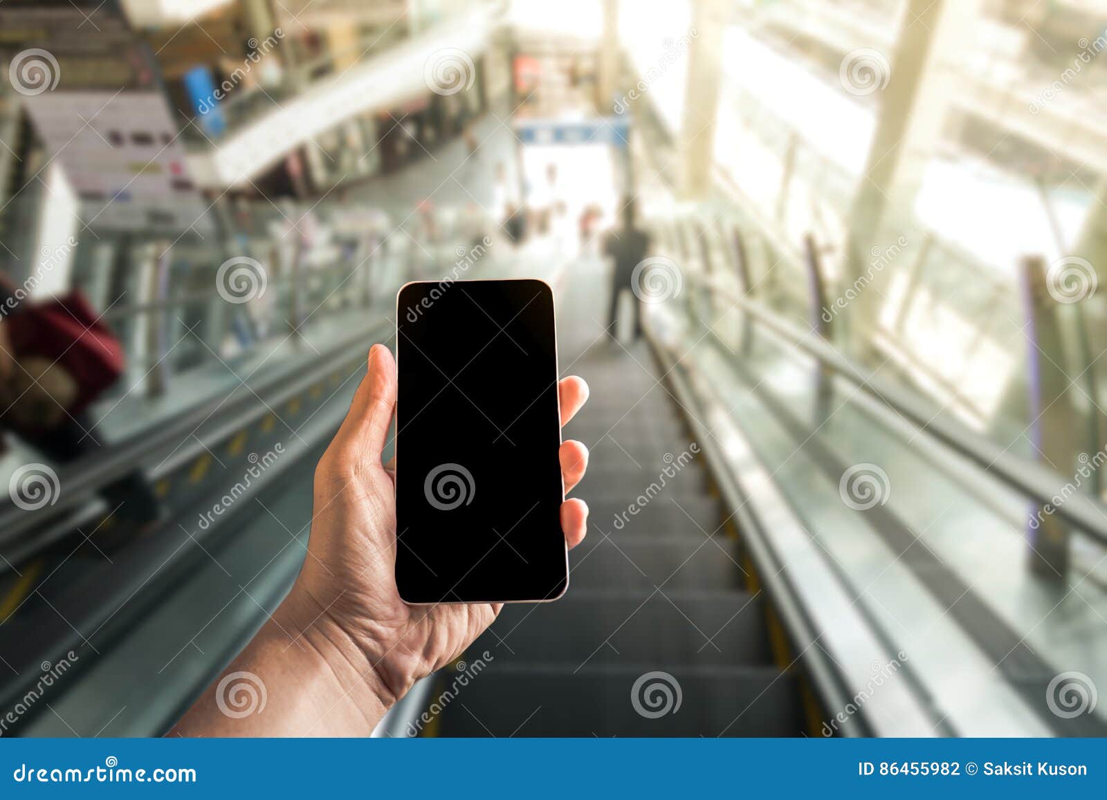 Mobile phone hold in hand stock photo. Image of market - 86455982