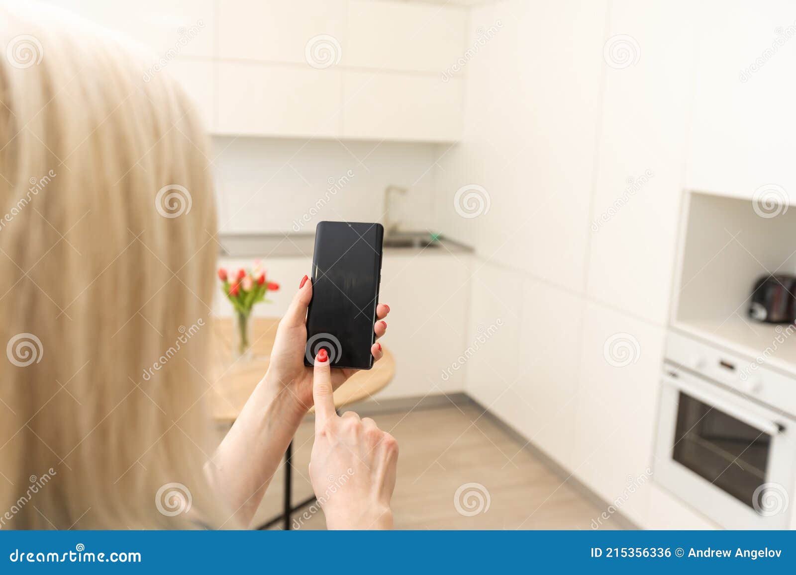 Mobile Phone with Home Control System on a Screen. Smart House, Home ...