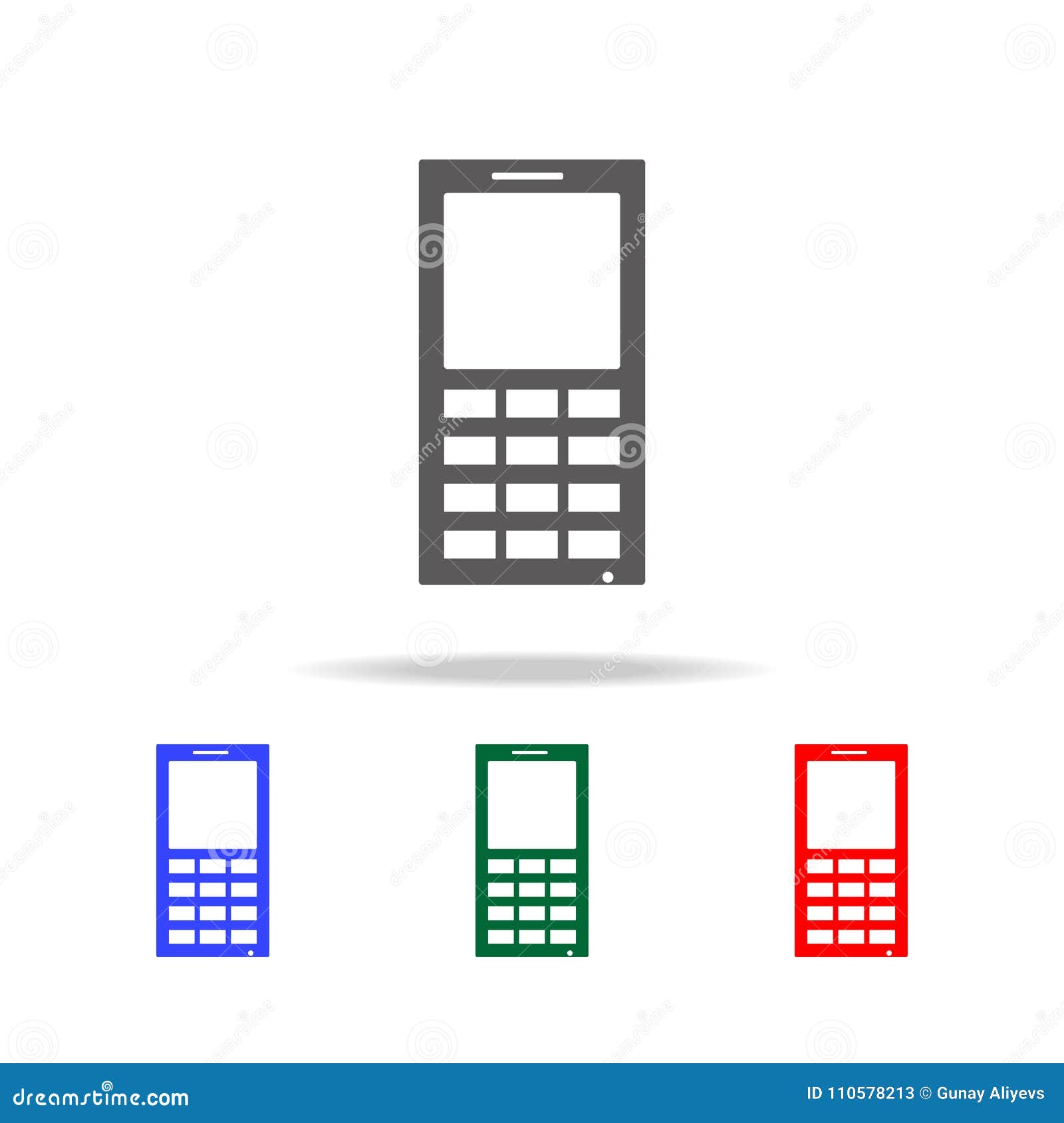 Mobile Phone Icon. Elements in Multi Colored Icons for Mobile Concept ...