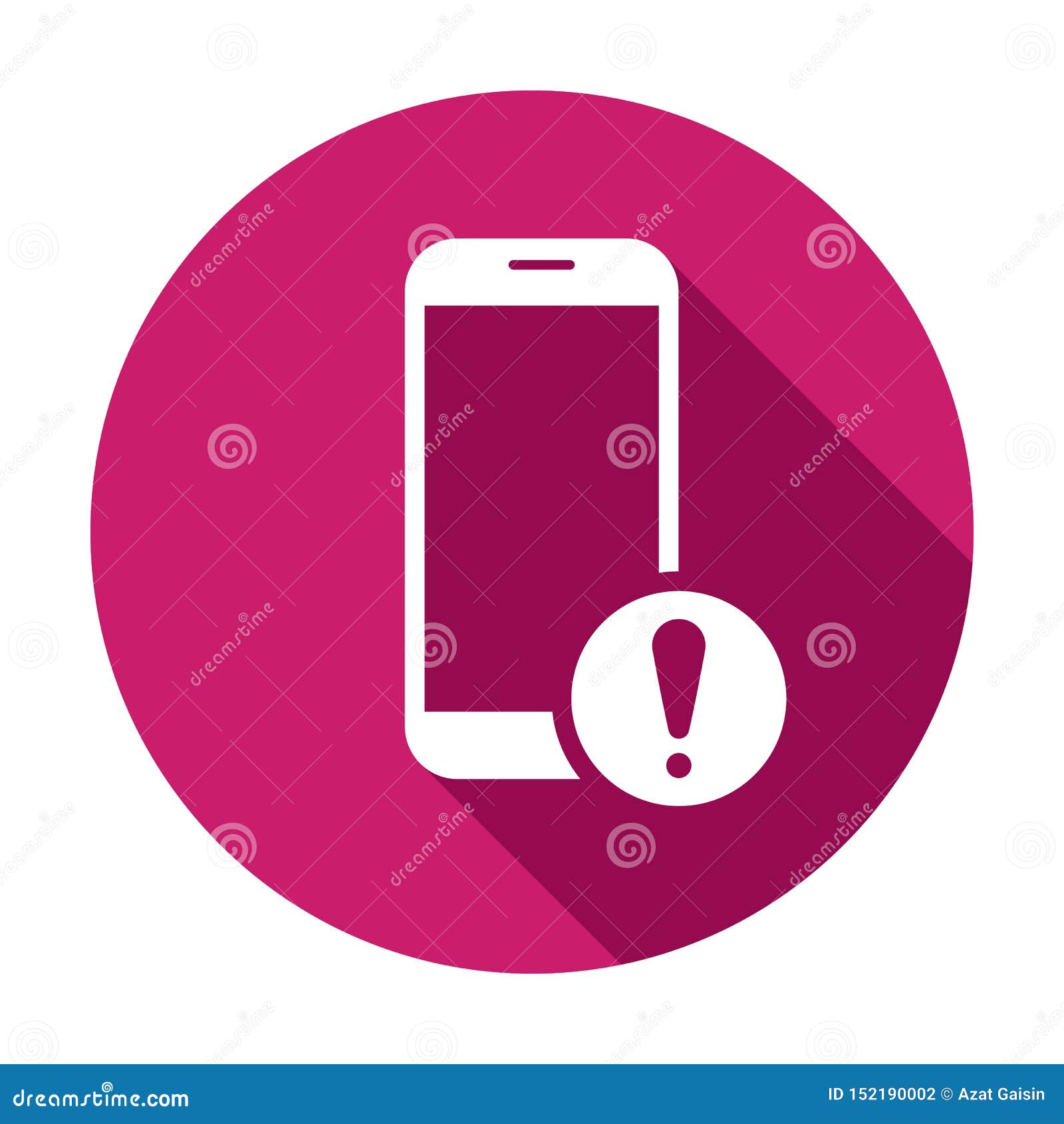 Mobile Phone Icon with Exclamation Mark. Mobile Phone Icon and Alert ...