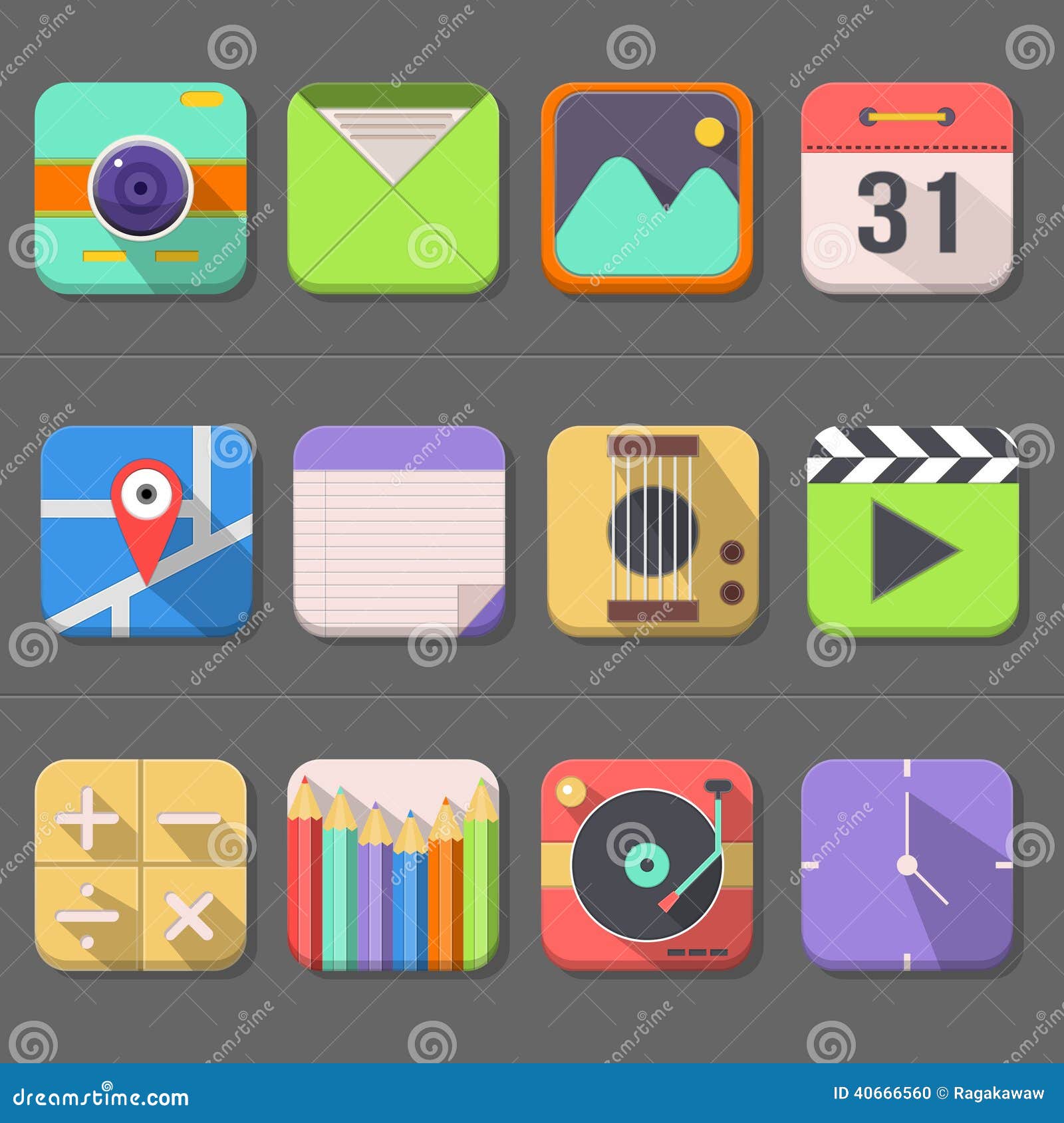 Mobile Phone Icon Set stock illustration. Illustration of graphic ...