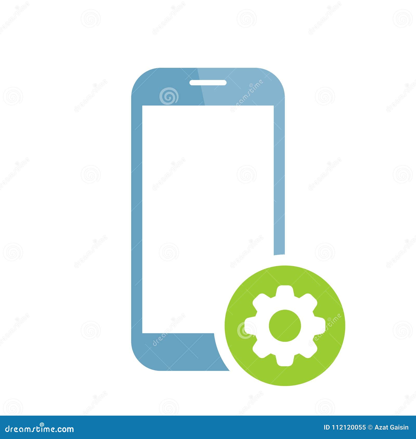 Mobile Phone Icon with Settings Sign. Mobile Phone Icon and Customize ...